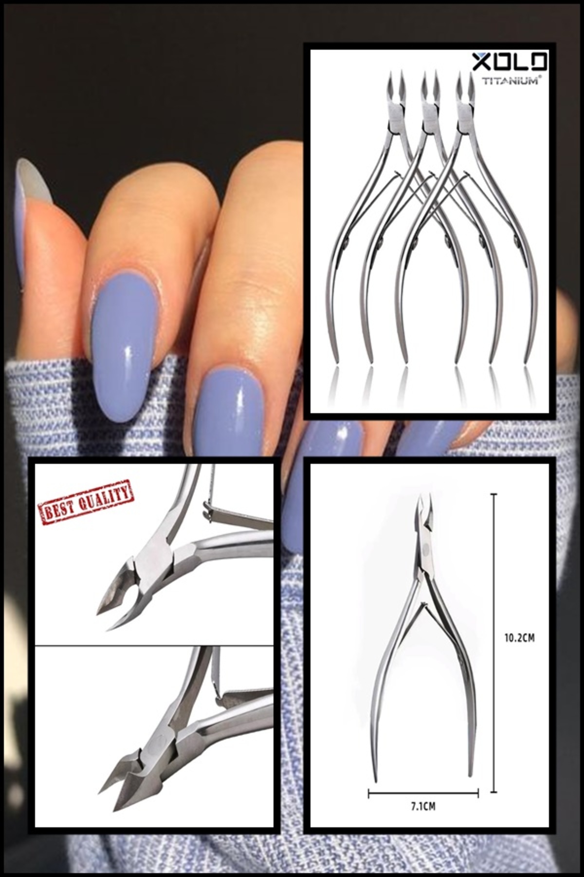 Xolo Geniş Ağız Gümüş Pedikür Pens Cobalt Et Tırnak Kesici Kalın Çelik ...