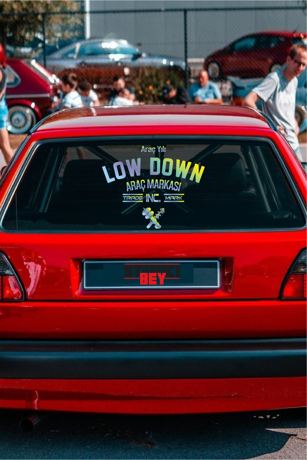 STİCKERCI BEY 42*35 CM LOWDOWN ARKA CAM STİCKER SETİ - Fiyatı, Yorumları