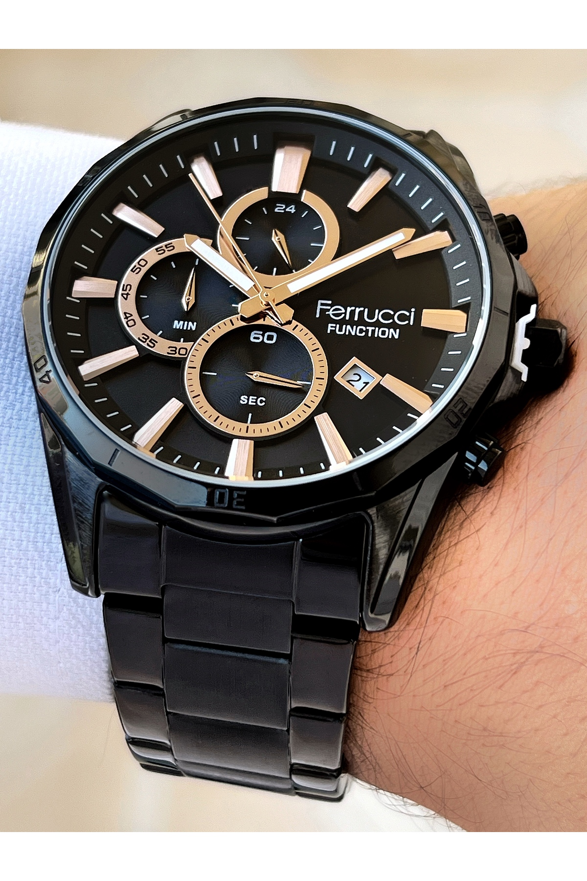 Ferrucci Function 3 Atm Su Geçirmez Çelik Kordon Erkek Kol Saati Fiyatı ...