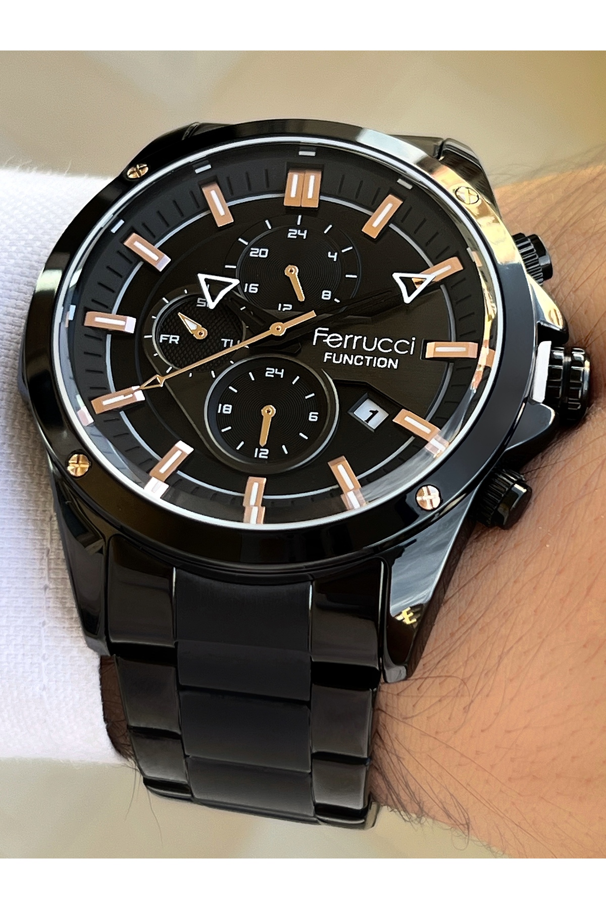 Ferrucci Function Fonksiyonlu 3 Atm Su Geçirmez Çelik Kordon Erkek Kol ...