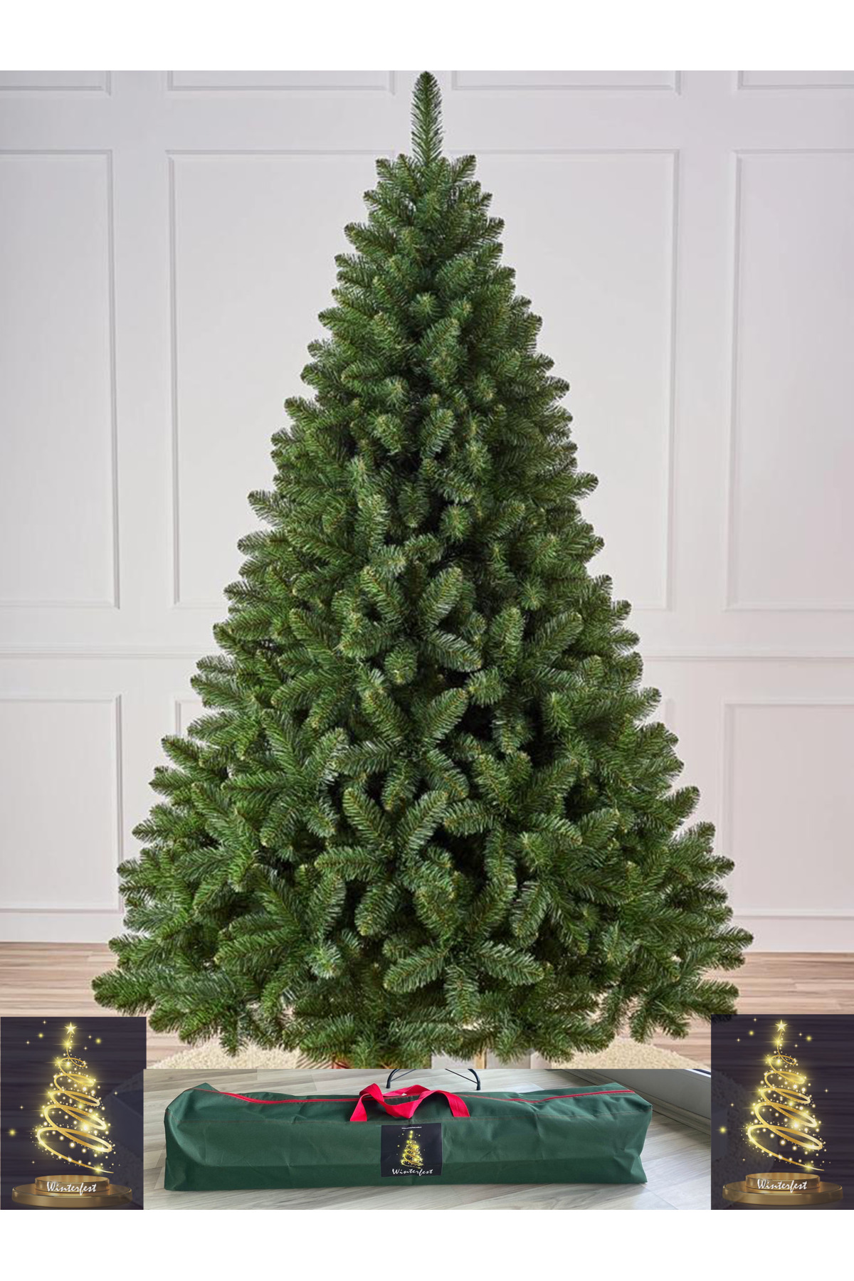 Winterfest Yılbaşı Çam Ağacı 210 Cm 800 Dal Ve Taşıma Saklama Çantası ...