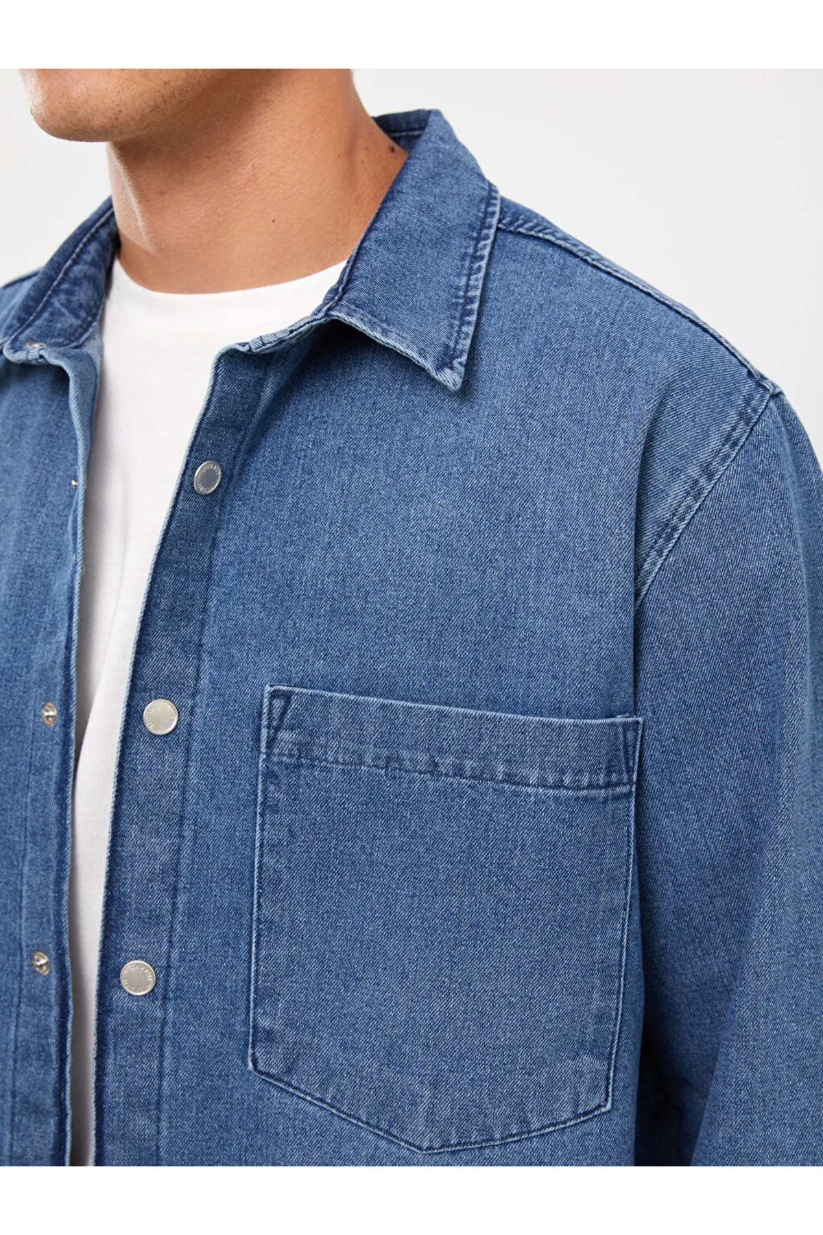 LC Waikiki LCW Jeans Regular Fit Uzun Kollu Erkek Jean Gömlek Fiyatı ...