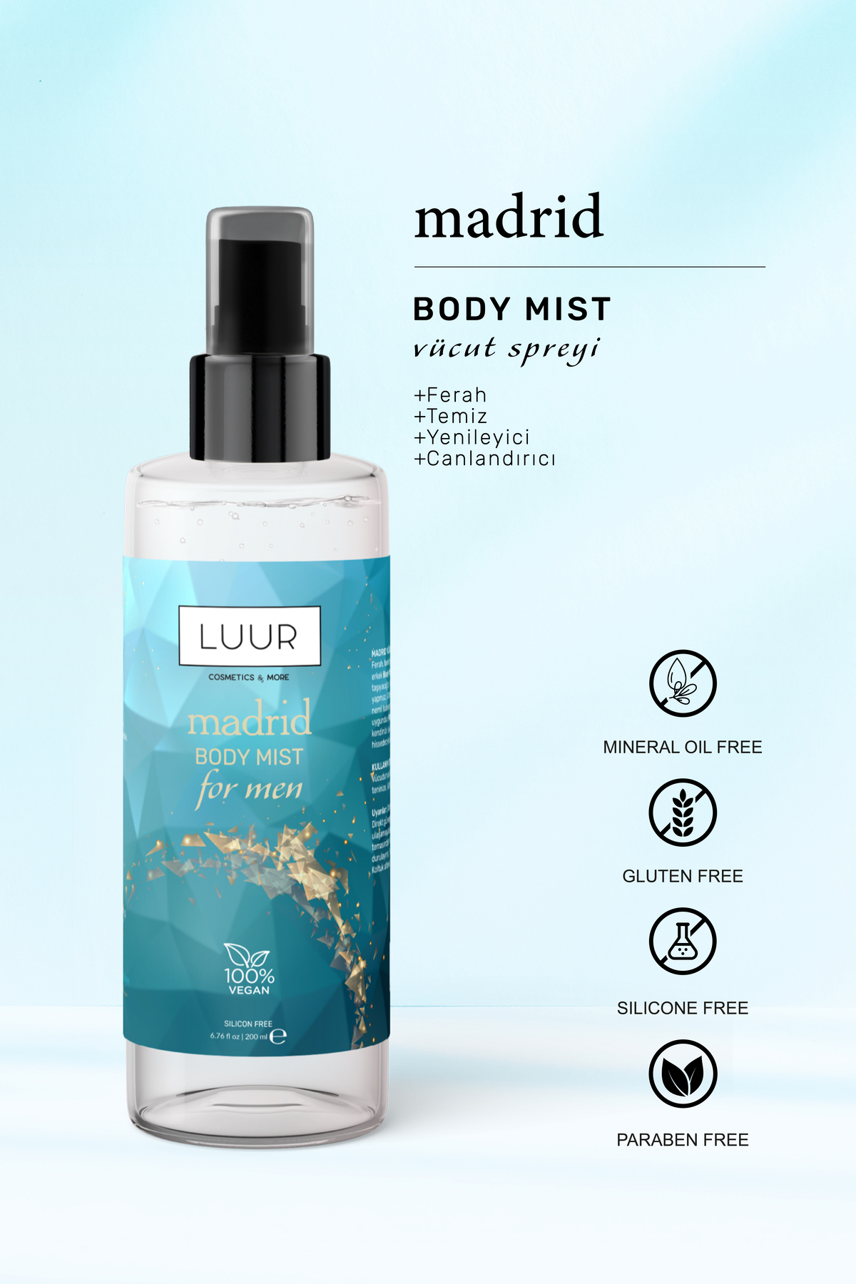 LUUR COSMETICS & MORE Madrid Erkek Vücut Spreyi 200 ml Fiyatı ...
