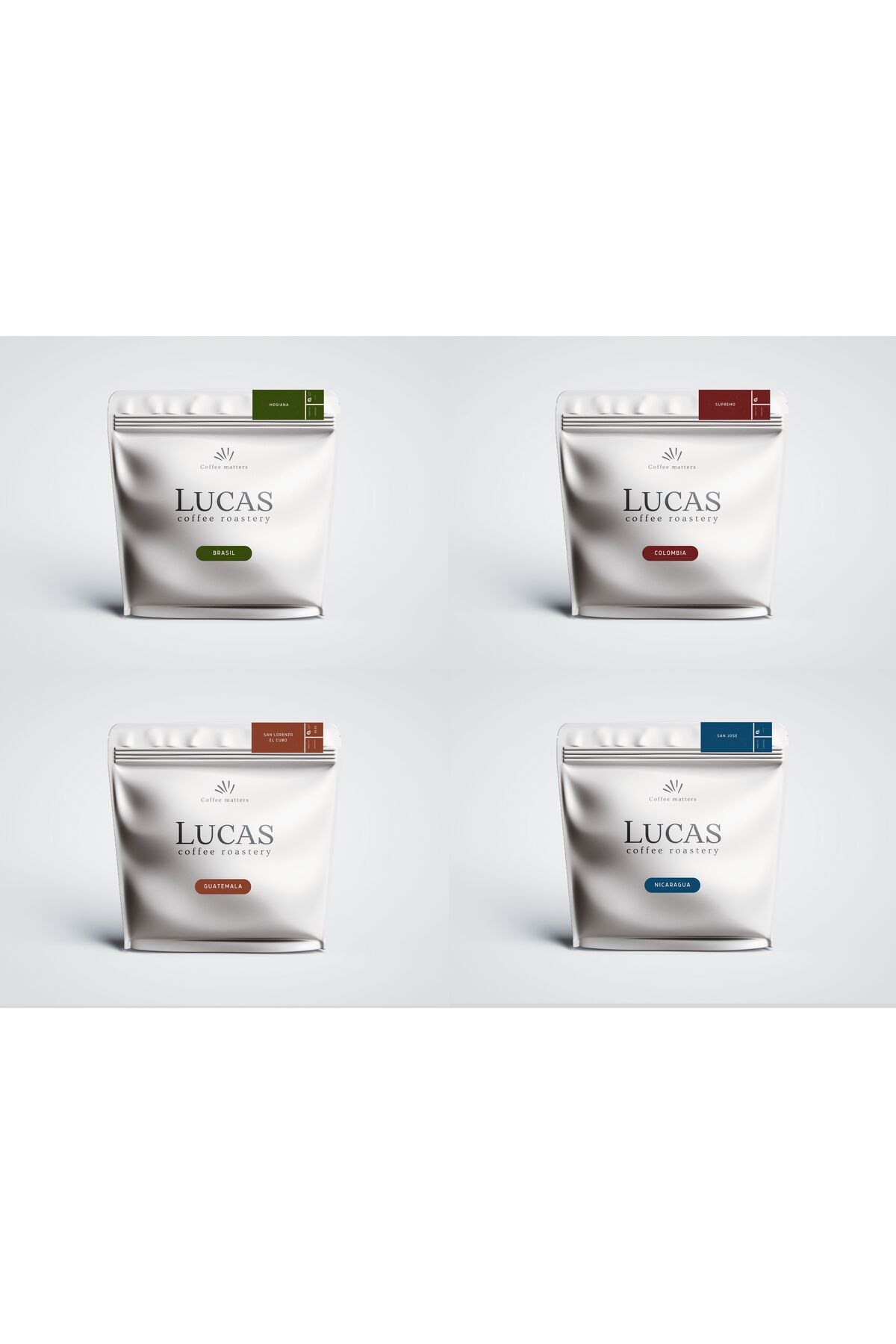 Lucas Coffee Kahve Tanışma Paketi 4 x 150 Gr / Guatemala - Colombia ...