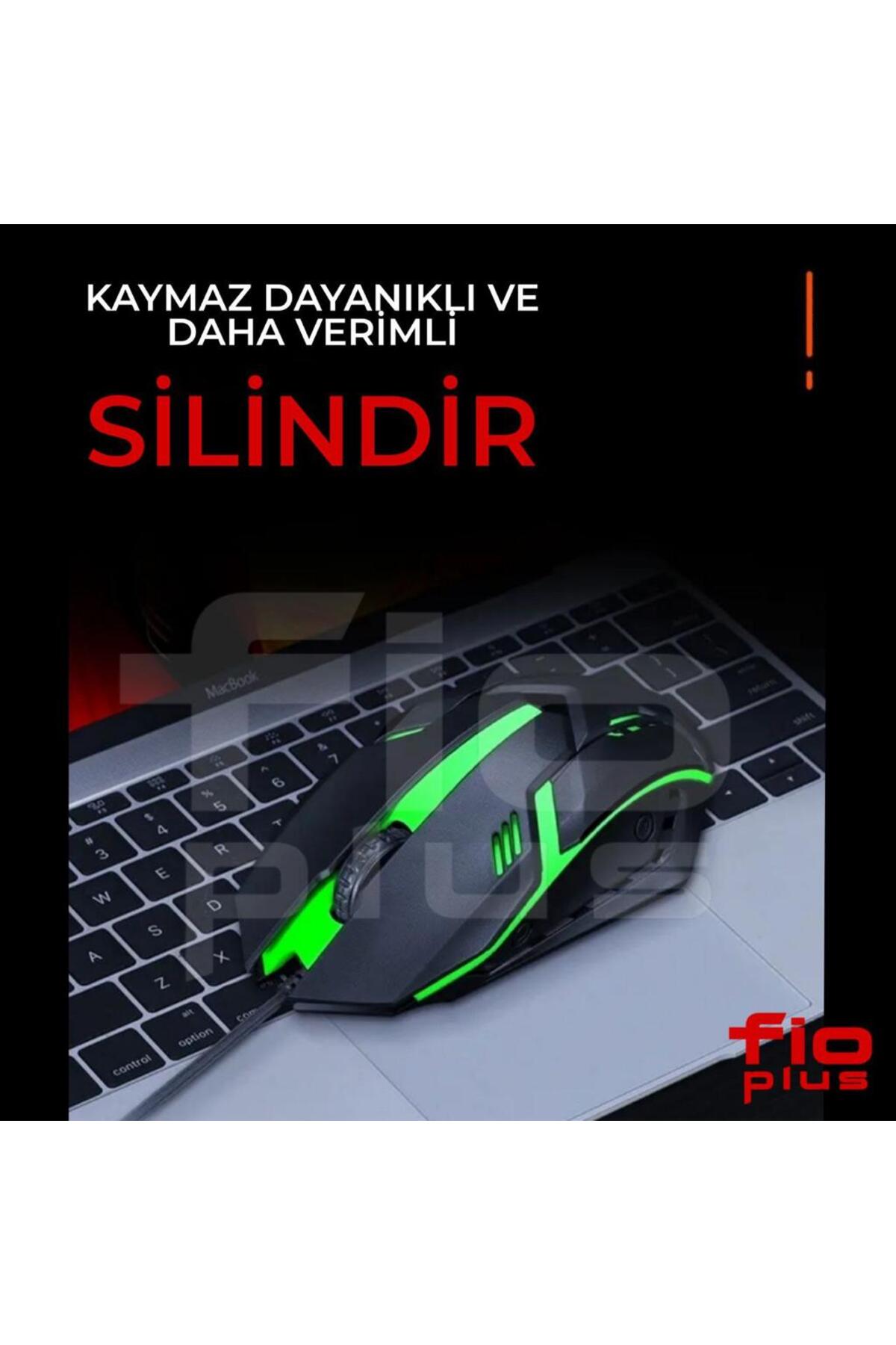 FİOPLUS Oyun Mouse Kablolu Usb Optik Oyuncu Mause Ergonomik Led Işıklı ...