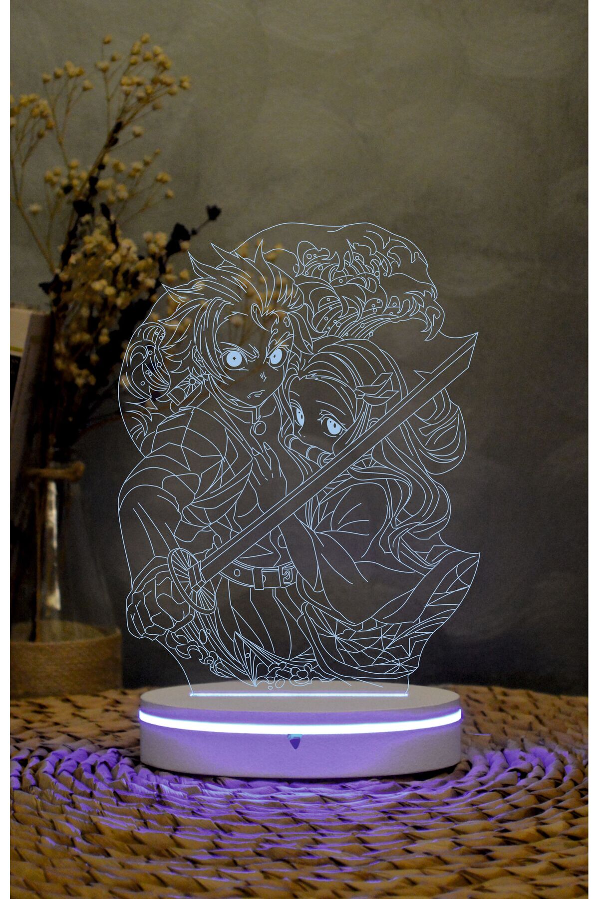 Yubi Design Tanjiro , Nezuko , Demon Slayer - 3 boyutlu led lamba 16 ...