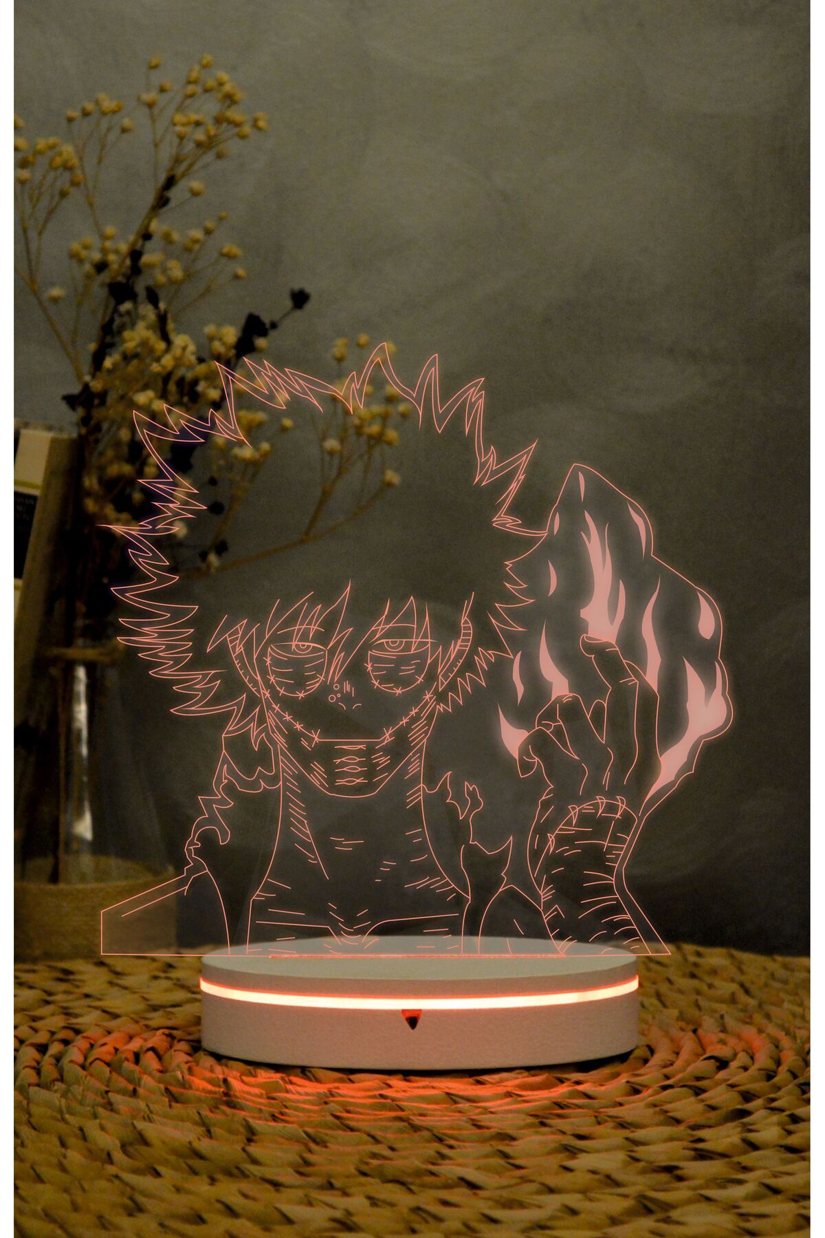 Yubi Design Dabi , My Hero Academia - 3 boyutlu led lamba 16 renk ...