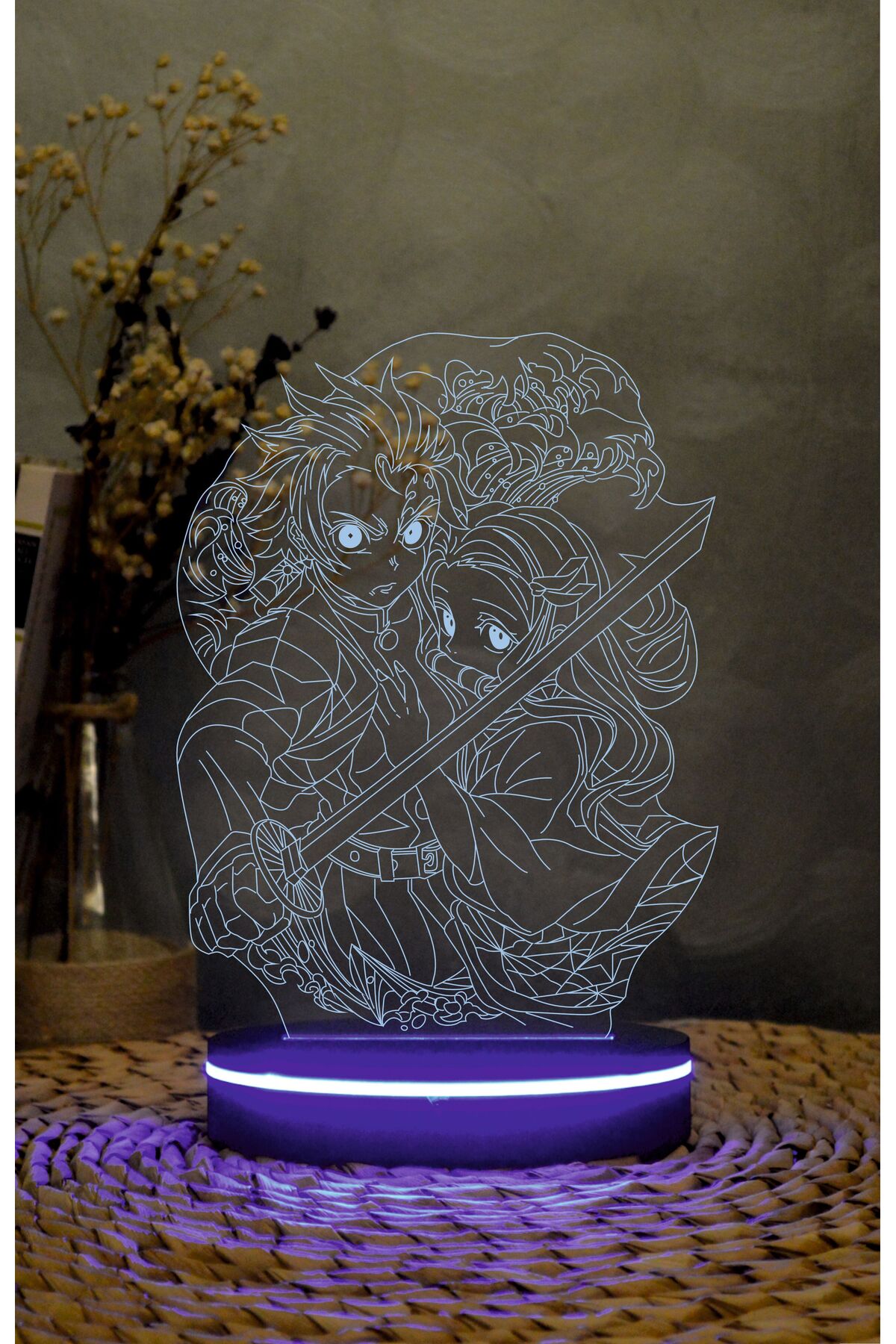Yubi Design Tanjiro , Nezuko , Demon Slayer - 3 boyutlu led lamba 16 ...