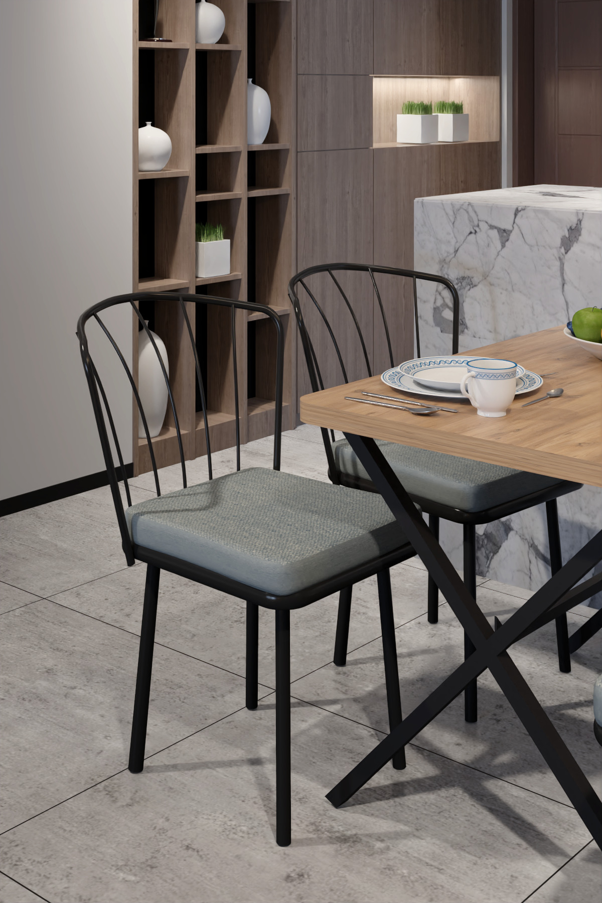 Retodesign 4 Kişilik X Masa Güneş Minderli Sandalyeli 1720g - Fiyatı, Yorumları