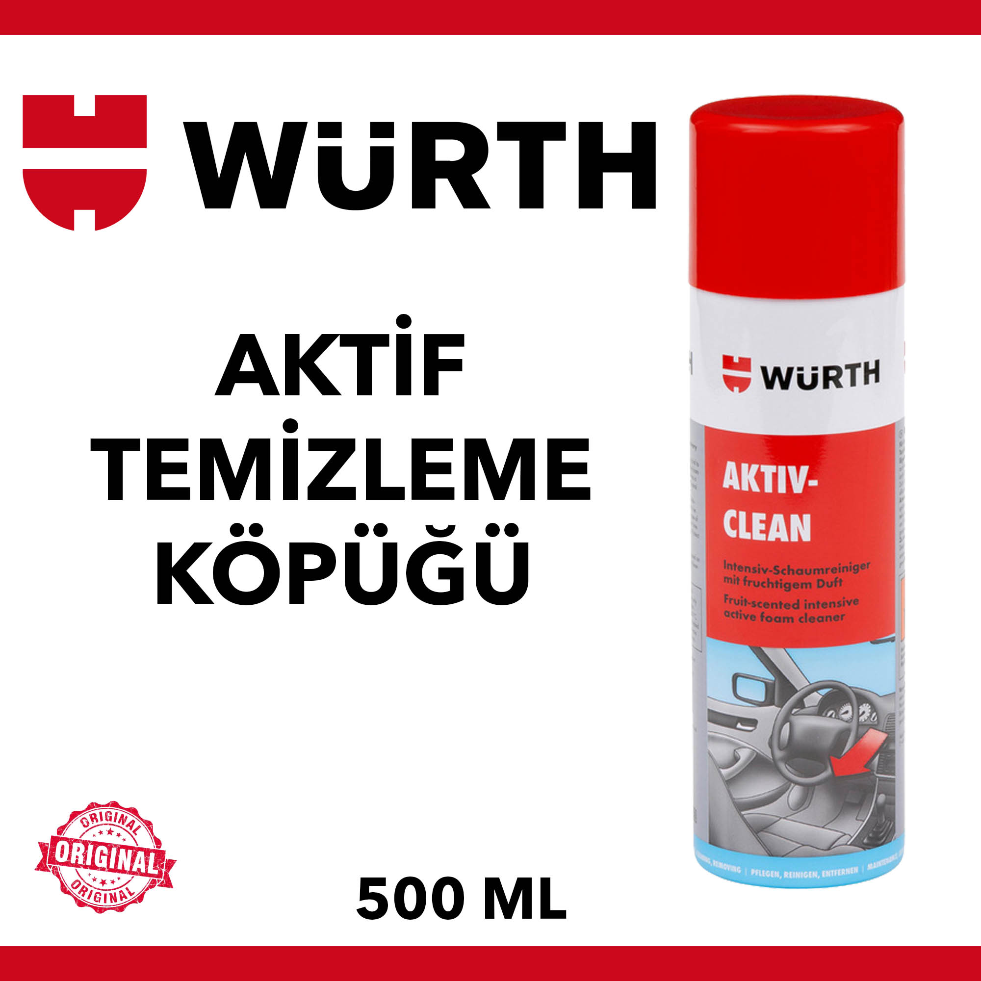 Techmaster Würth Aktiv Clean Araç Içi Meyve Kokulu Aktif Temizleme ...