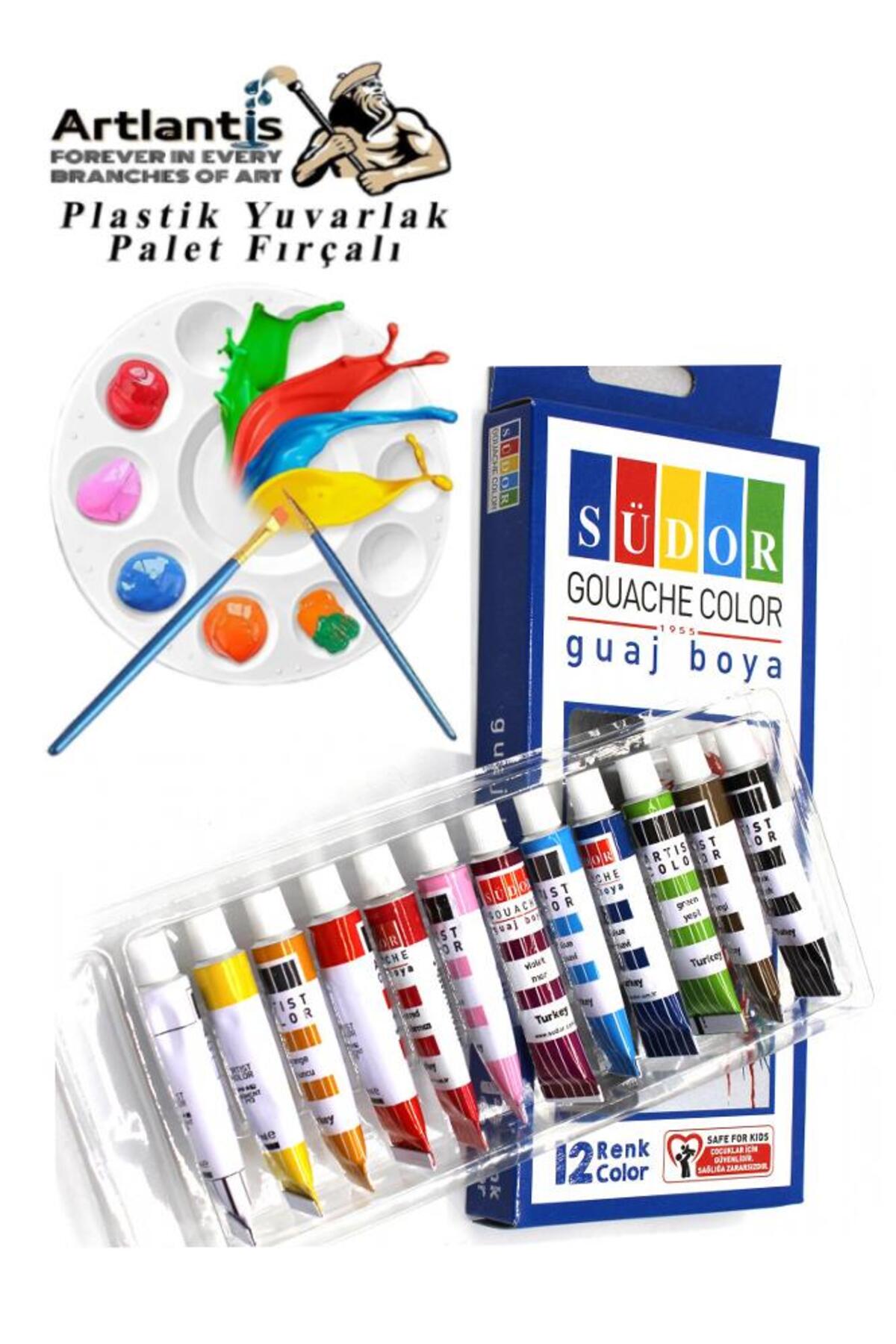 Artlantis Guaj Boya 12 Renk 9 Ml Tüp 1 Paket 12 Li Guaj Boya Seti ve ...