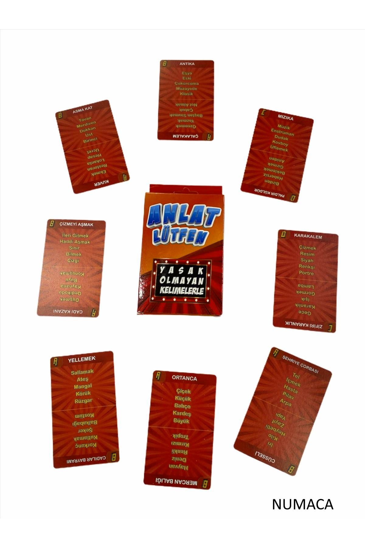 Numaca Anlat Lütfen - Mini Tabu - Zeka Kart Oyunu - Oyun Kartı - Kart ...