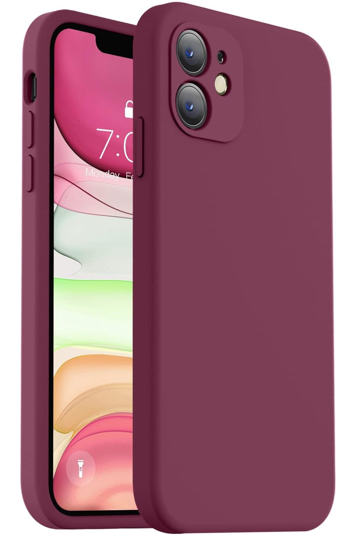 izzytech Iphone 11 Kılıf Uyumlu Bordo,[kamera Korumalı] [yumuşak ...