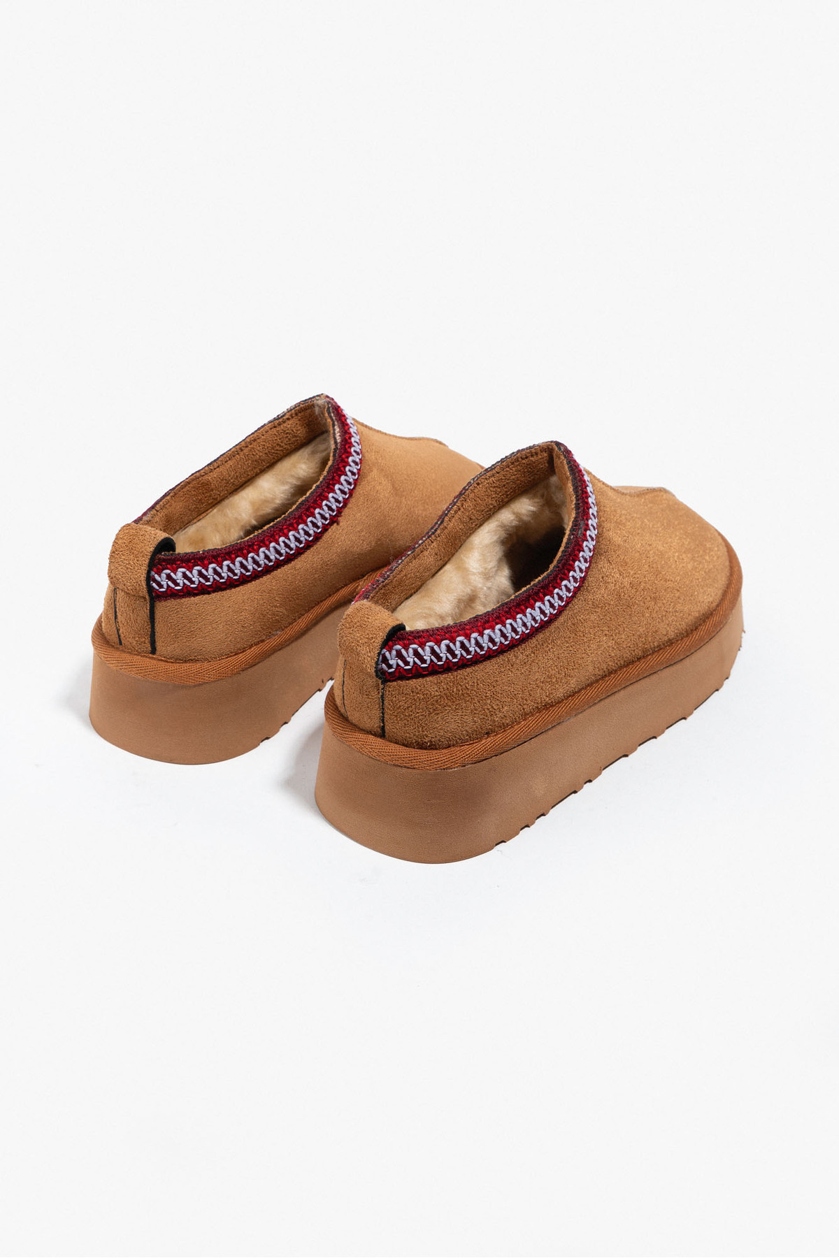 NİŞANTAŞI SHOES Sweet Taba Süet Içi Kürklü Düz Taban Sabo Ev Terliği ...