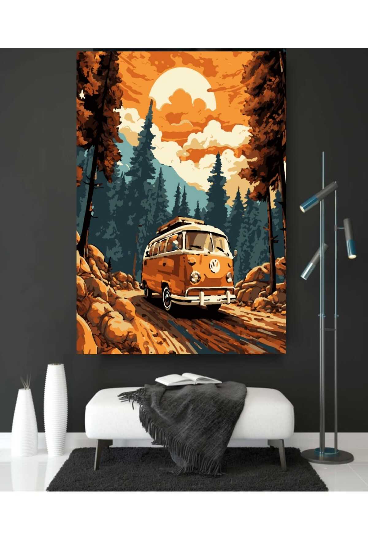 Lamba Cini Sayılarla Boyama Kasnaklı Tablo Seti Fırça Boya Dahil 40x50 ...