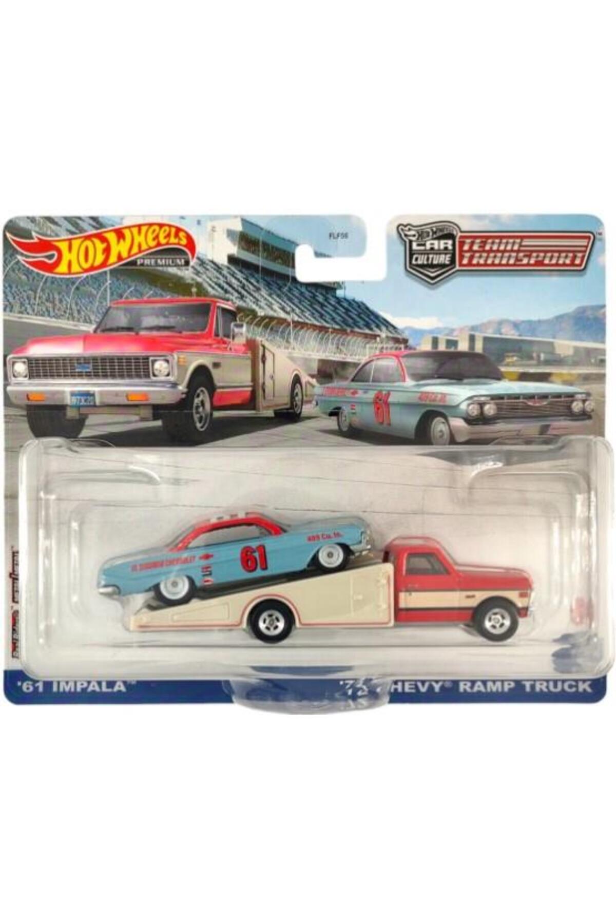 HOT WHEELS Premium Car Culture Team Transport '61 Impala '72 Chevy Ramp ...