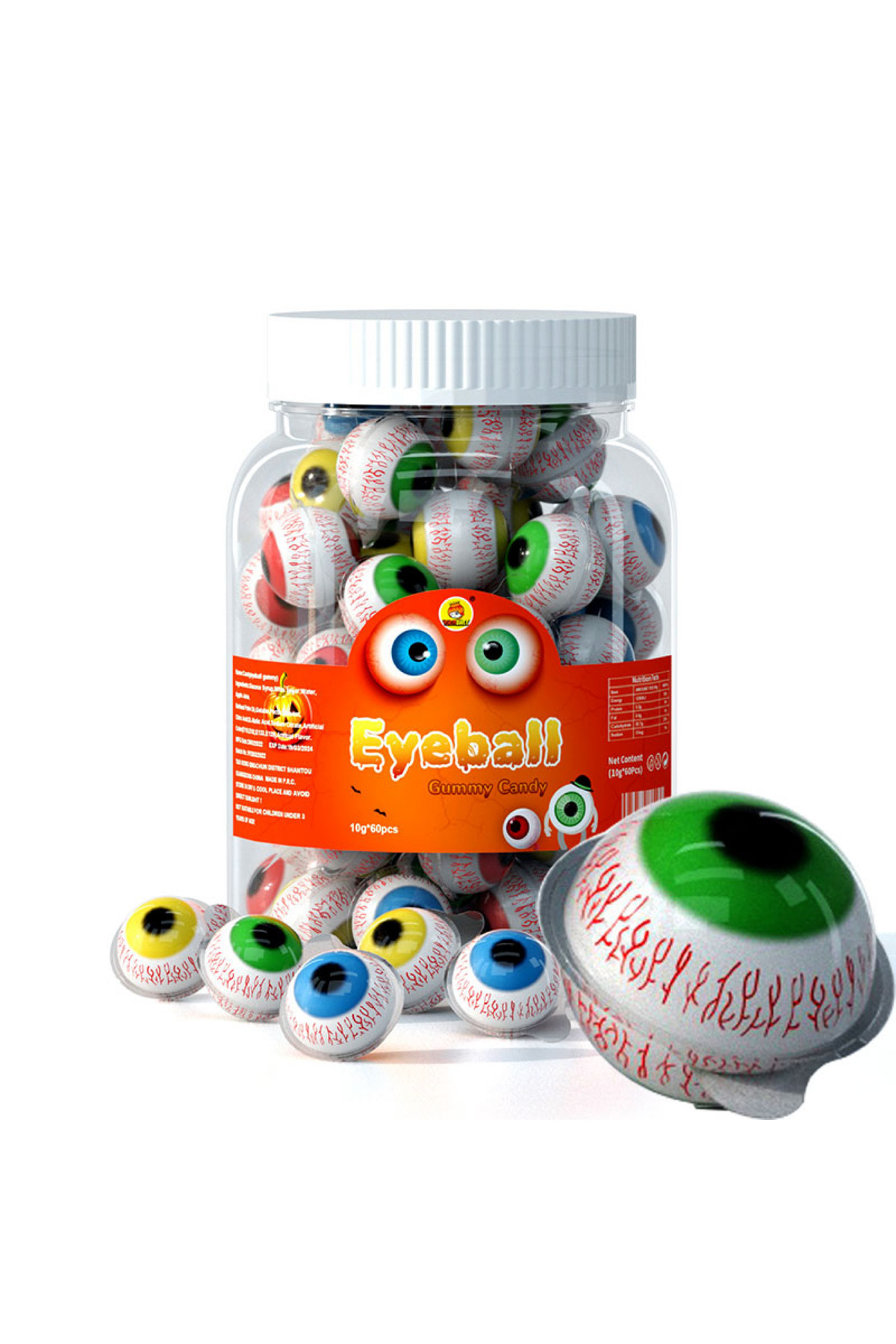 Aile dostu GÖZ Halloween Eyeball Gummy Candy Eye 10gr x60PCS /60Adet ...