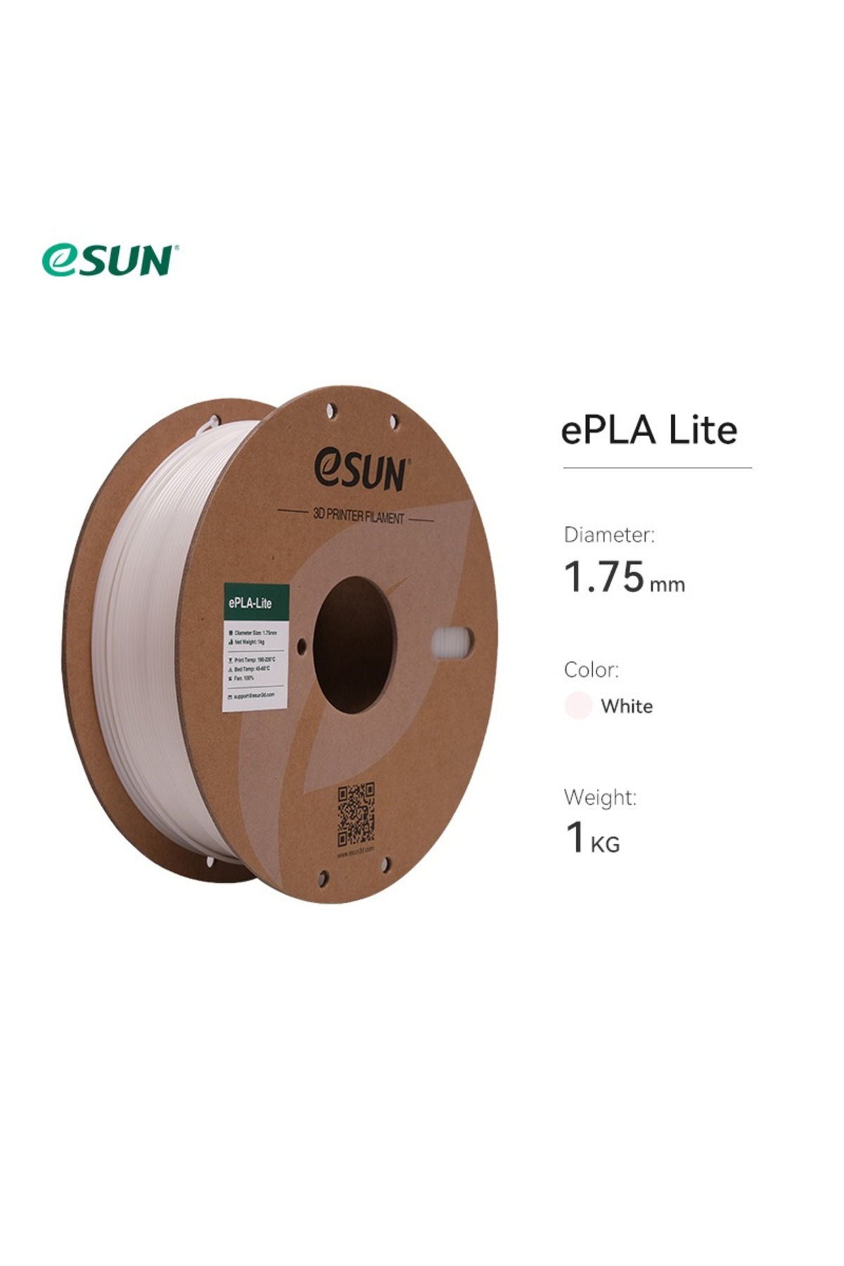 eSun 1,75 mm ePLA-Lite Beyaz Filament (1 KG) Fiyatı, Yorumları - Trendyol