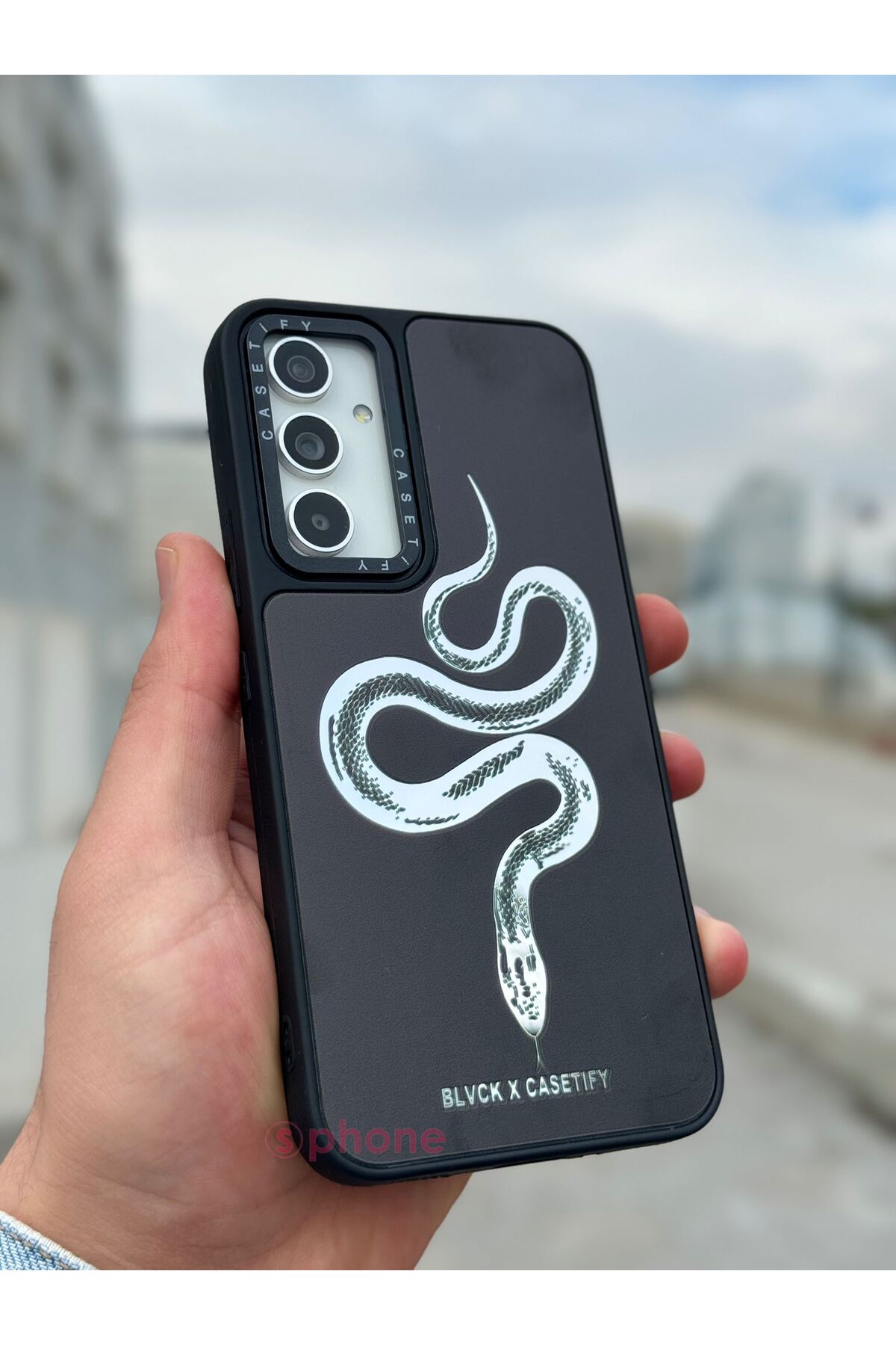 Sphone Galaxy A24 Uyumlu 4G Kılıf 3D Grafiti Desen Yazılı Aynalı Figür Motif Stars Casetify ...