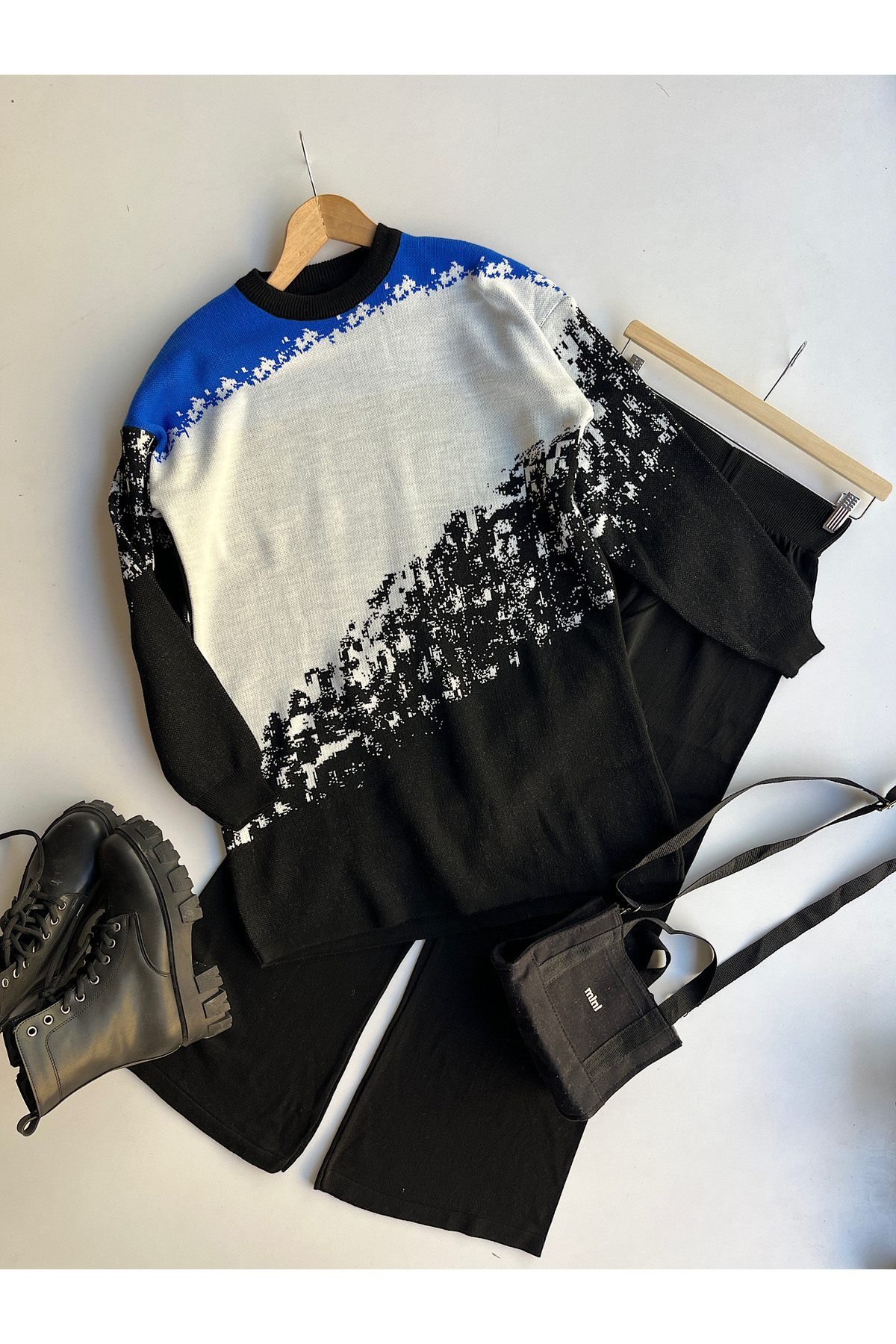 hepsi moda Batik Desen Pantolonlu Triko Takım - Ers - Saks Mavisi & Siyah Fiyatı, Yorumları ...