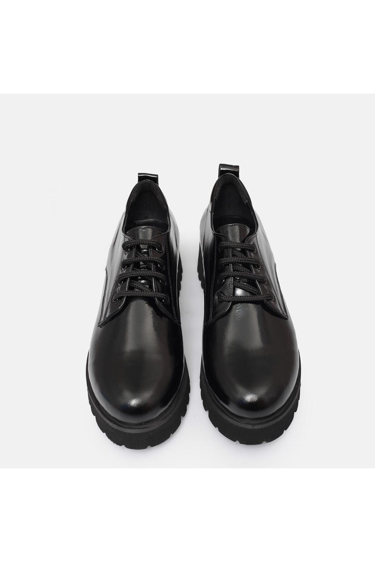 37Numara LARGE NUMBER WOMEN'S GENUINE LEATHER SHOES 41-42-43-44 BLACK ...