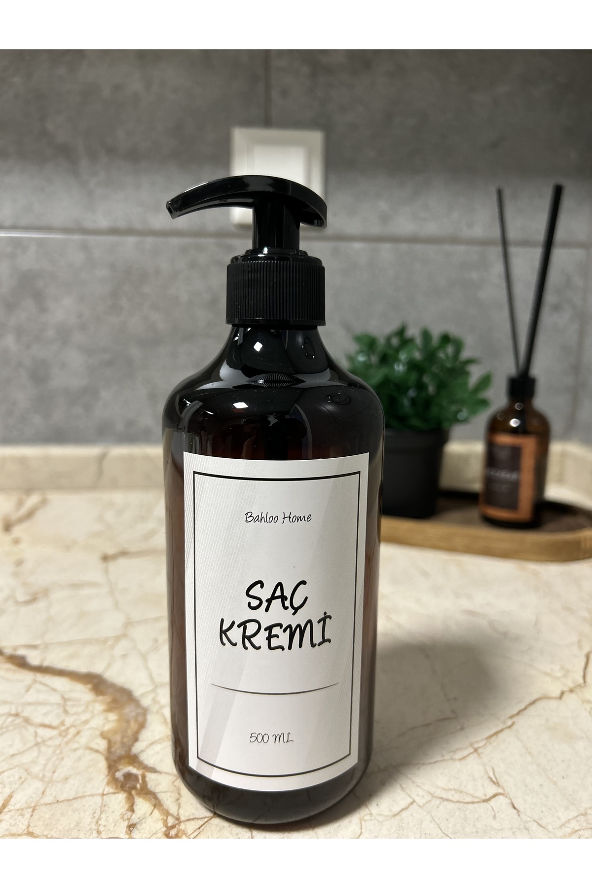 Bahloo Home 4'lü Sert Plastik Amber 500 ml Beyaz Etiketli Erkek Kadın ...