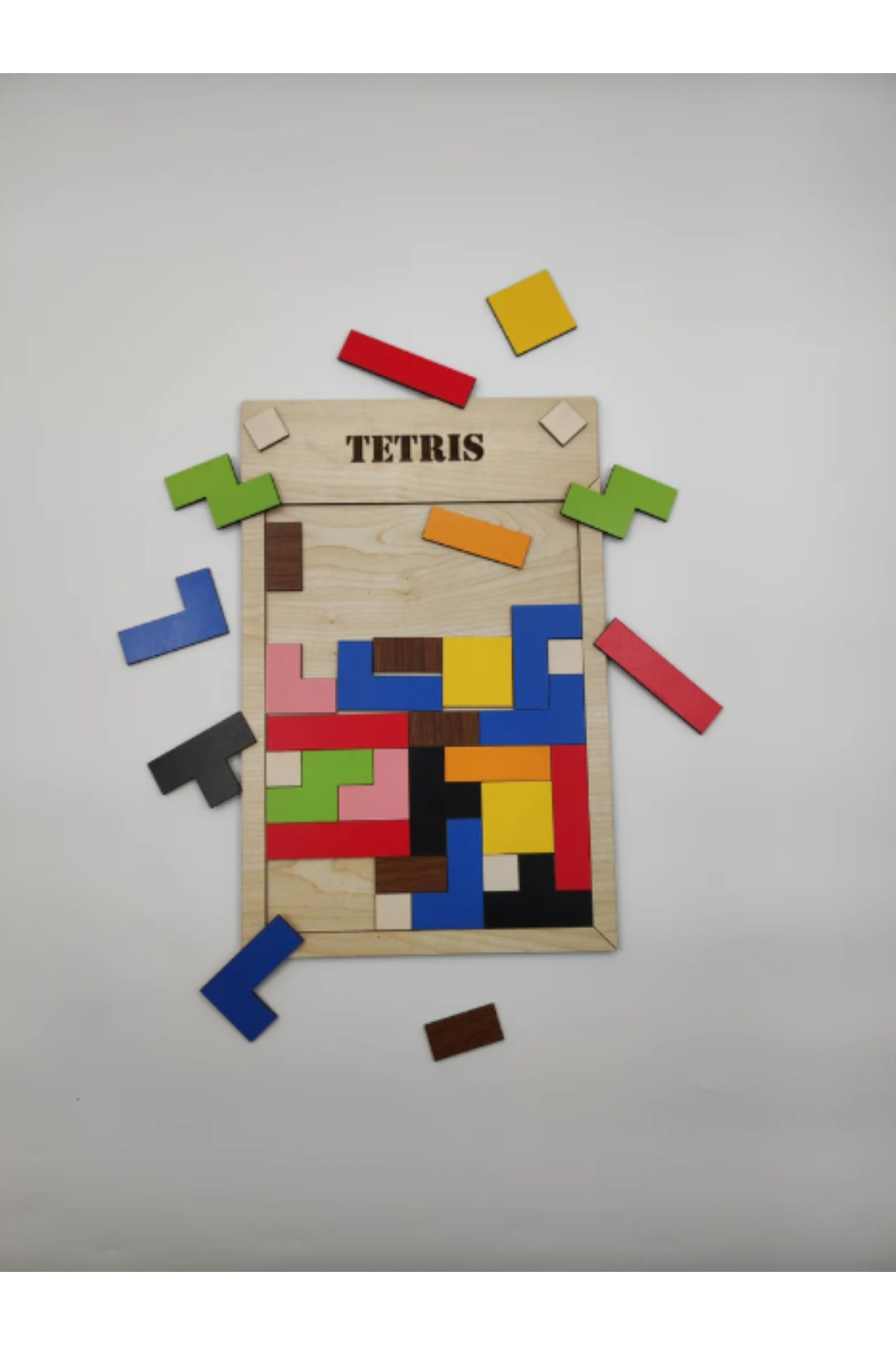KLES ahşap tetris zeka oyunu ahşap eğitici oyuncak çocuk oyuncağı ...