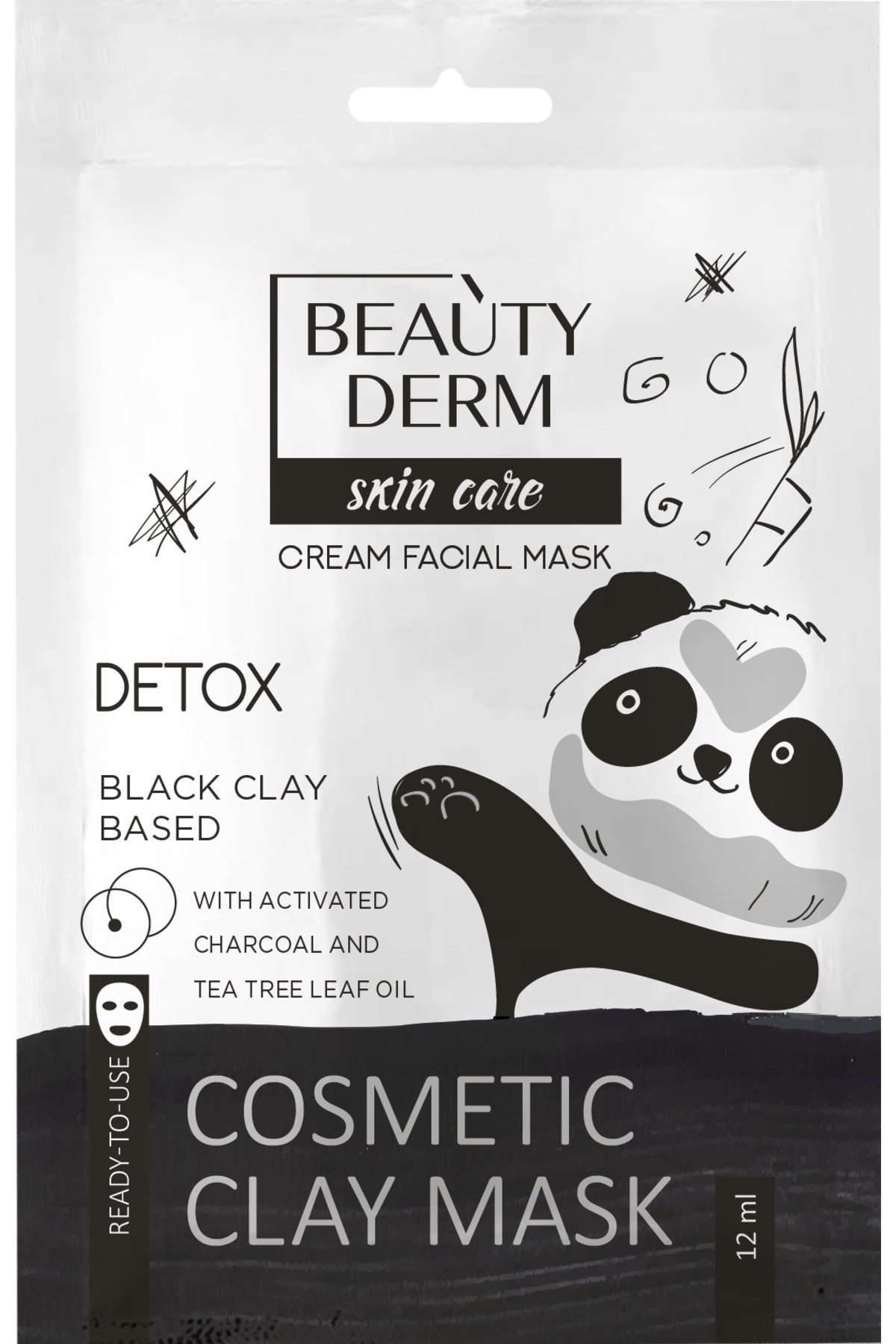 BEAUTY DERM Yüz Maskesi Siyah Kil Maske Aktif Kömür ve Çay Ağacı Yağı ...