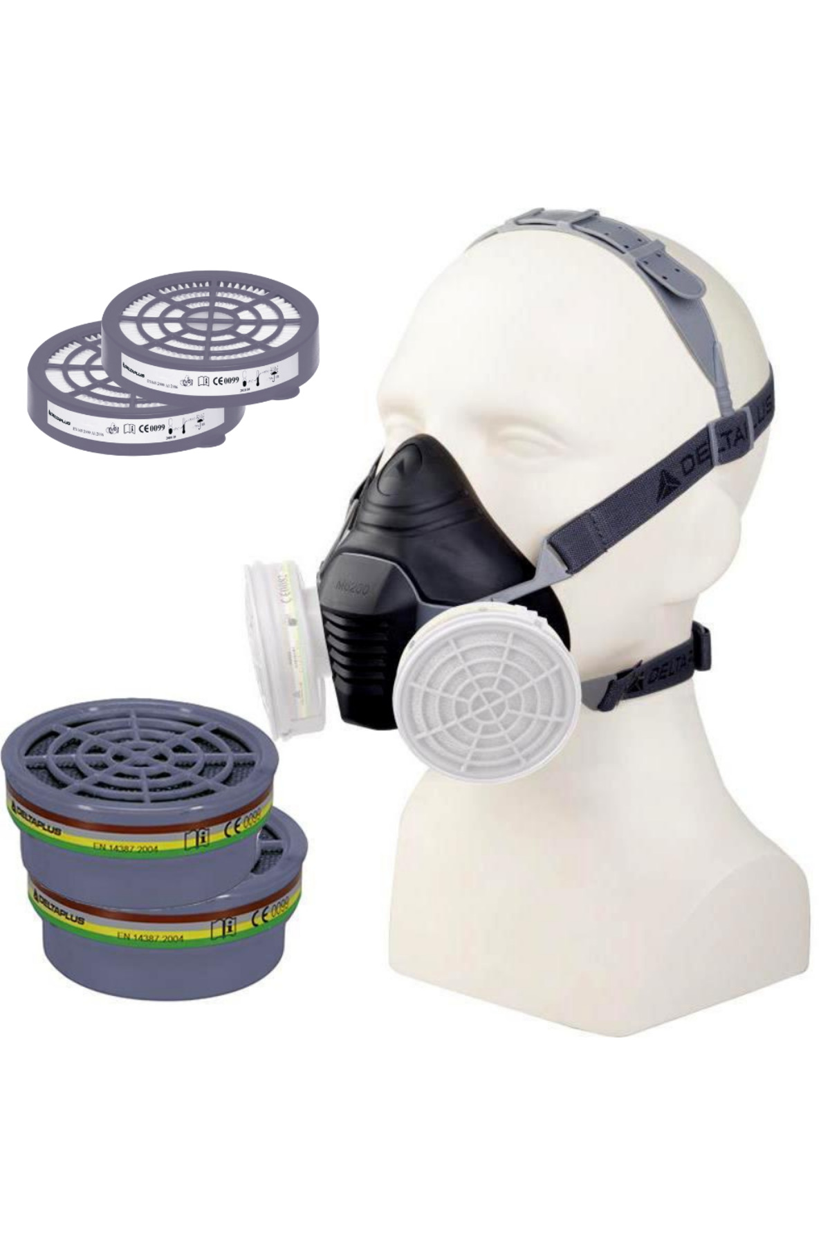 Delta Plus M6200 Yarım Yüz Maskesi Abek1 Prep3 Kimyasal Ve Toz Maske ...