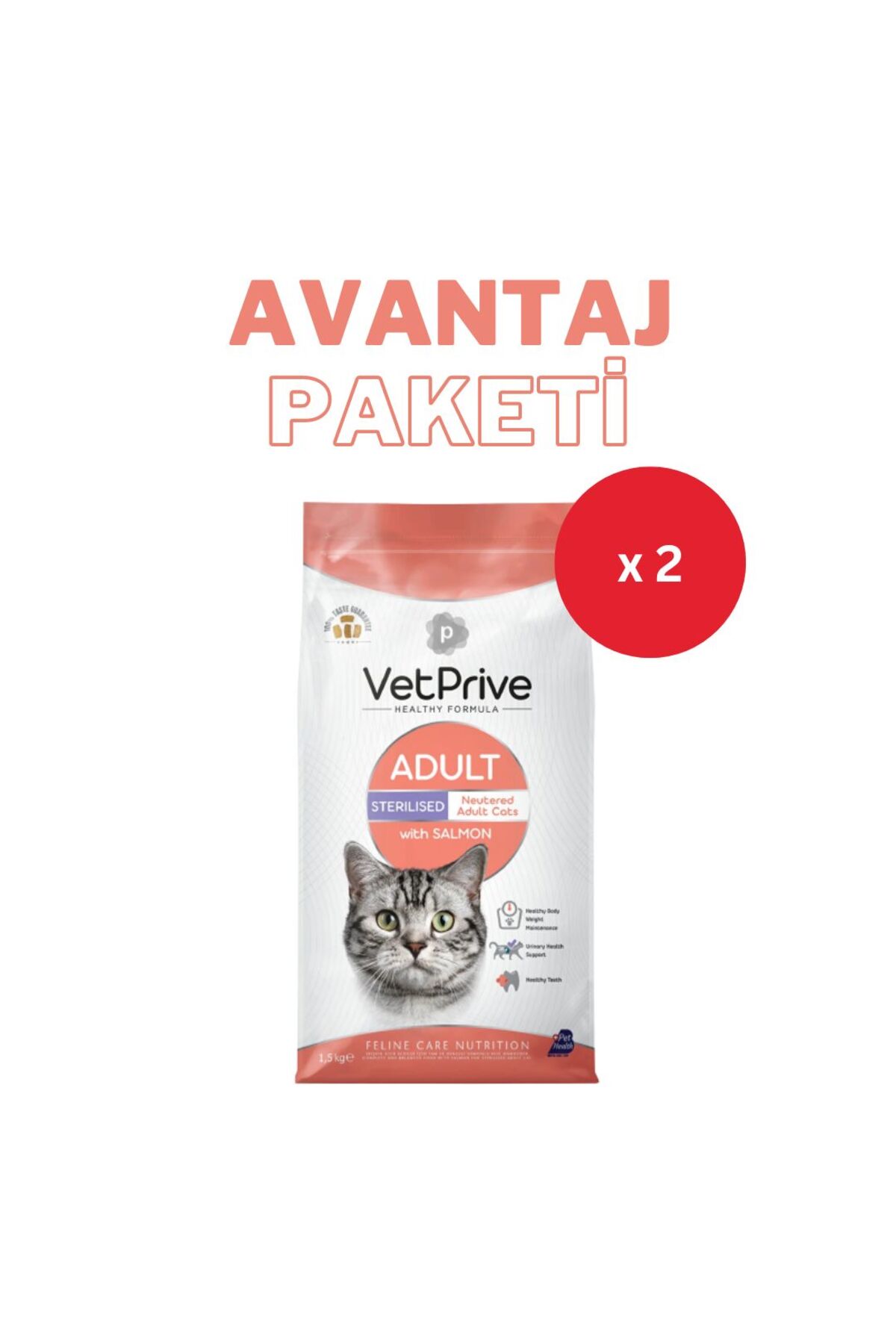 VetPrive Elite Paws Vet Prive Avantaj Paketi 1.5 KG X 2 Adet Adult ...