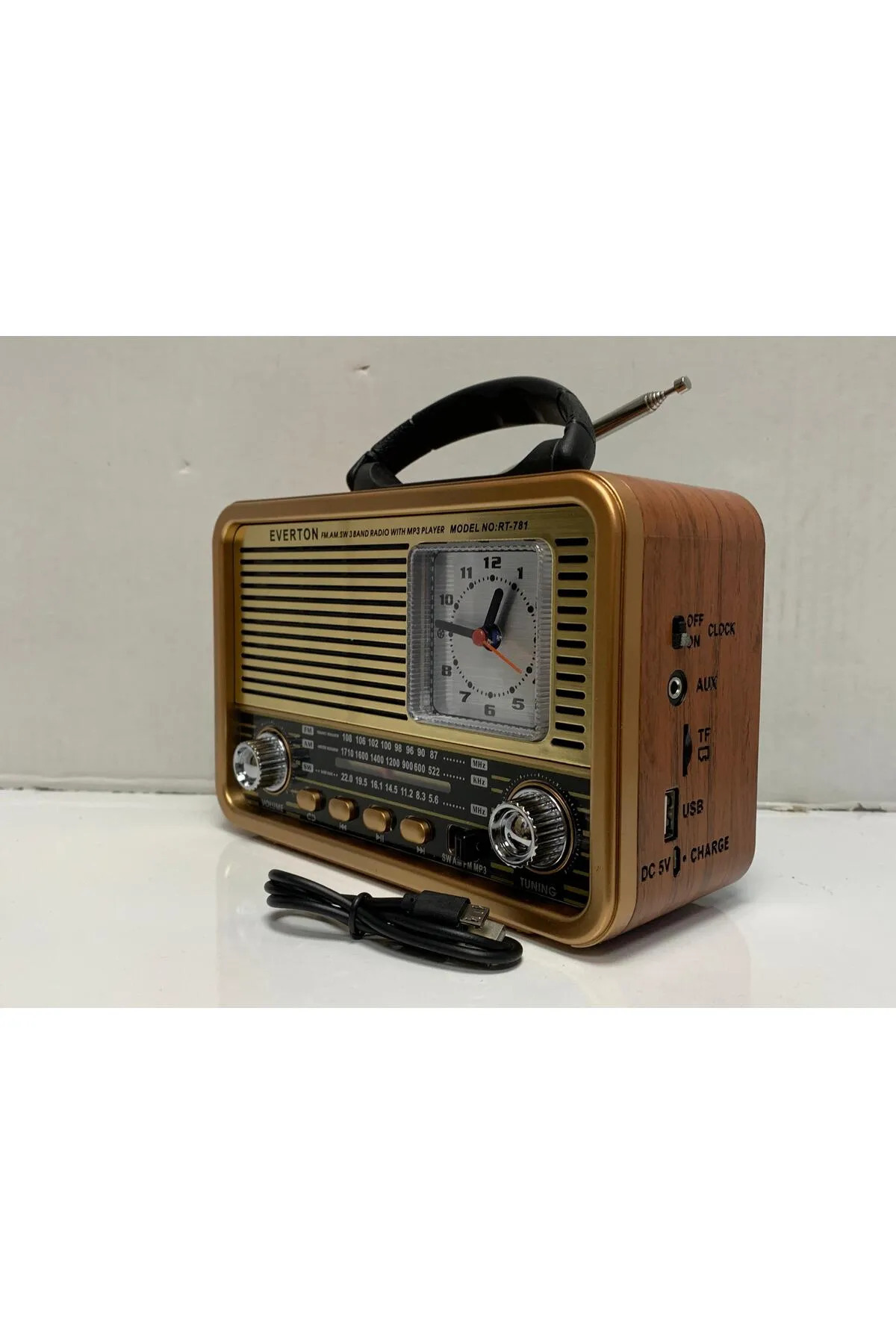 ataşbey Rt-781 Saatli, Nostaji, Bluetooth, Usb/Sd/Aux/ Radyo/ Mp3 Orta ...