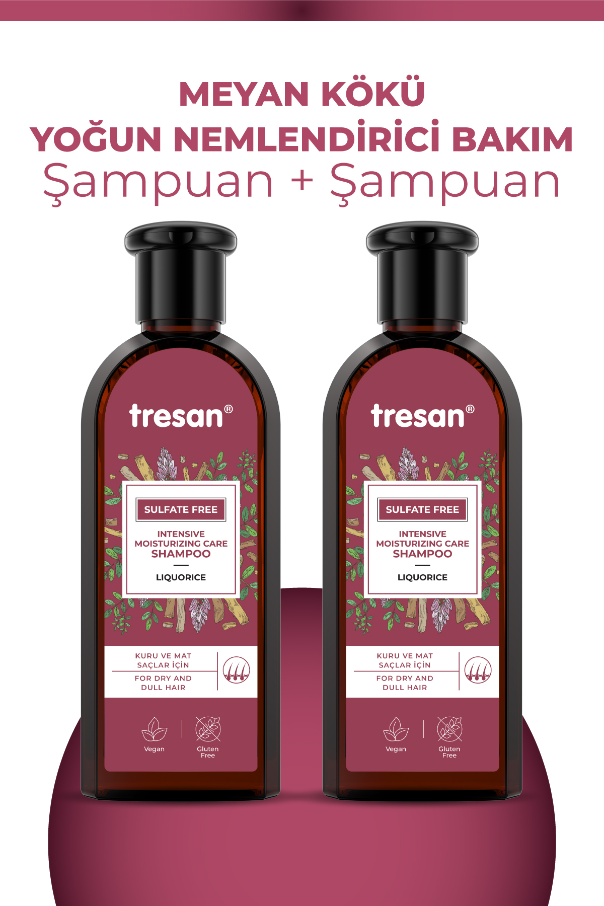 Tresan Meyan Kökü Yoğun Nemlendirici Sülfatsız Bakım Şampuanı 300 ml x2 ...