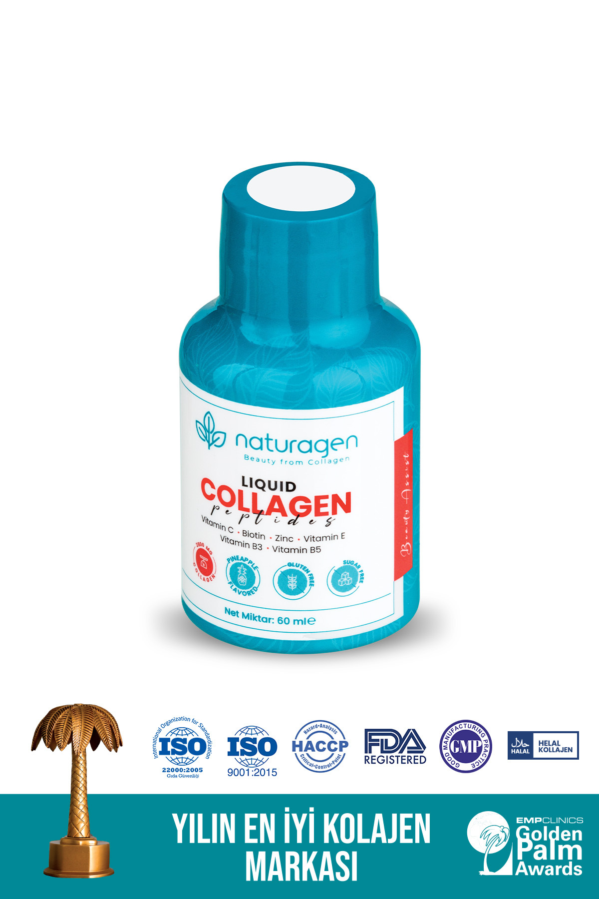 Naturagen Kolajen Ananas Aromalı Likit Collagen Shot 60 Ml 1 Adet Şişe ...