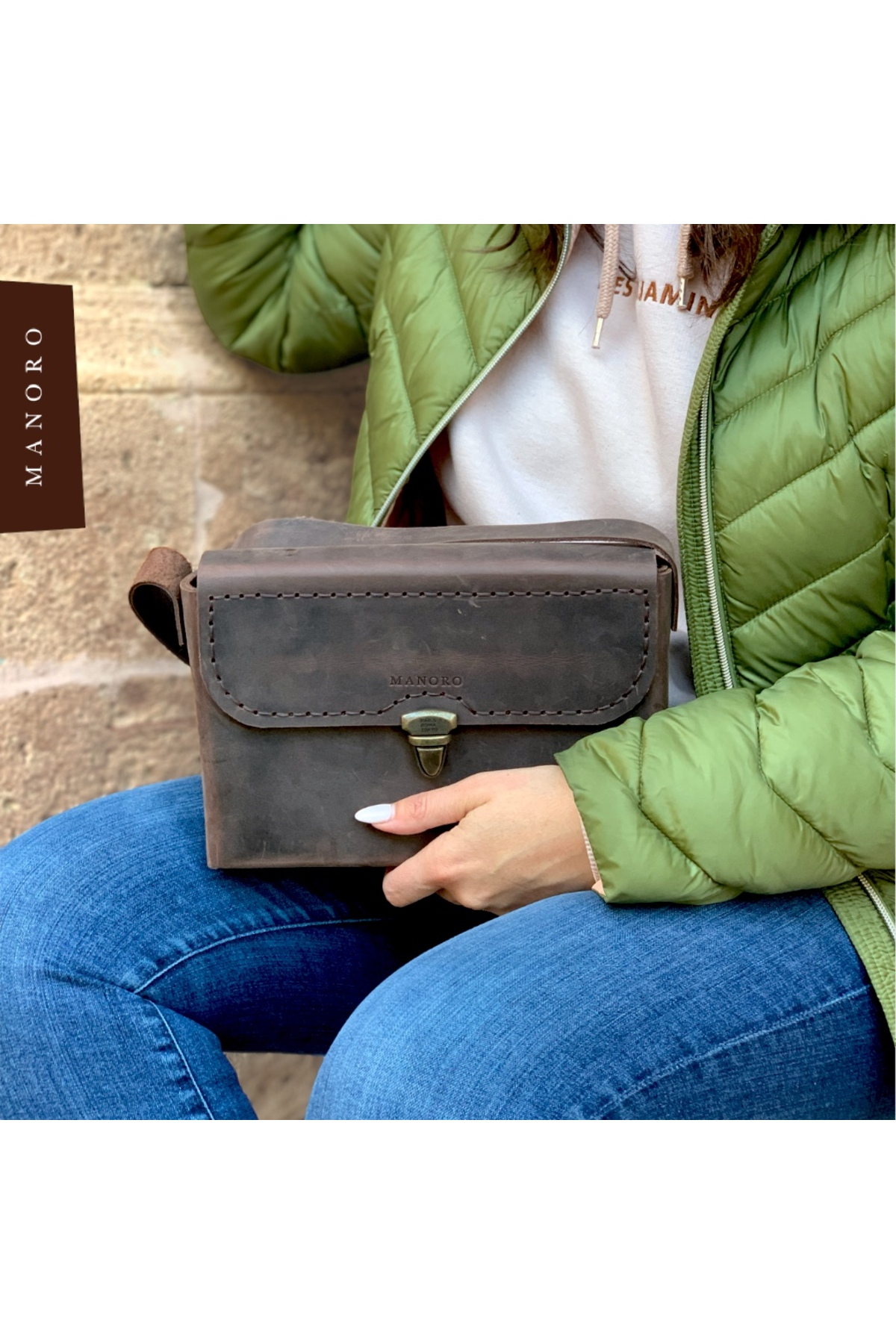 MANORO HANDMADE El Yapımı Gerçek Deri Omuz Çantası MIAMANTE %100 ...