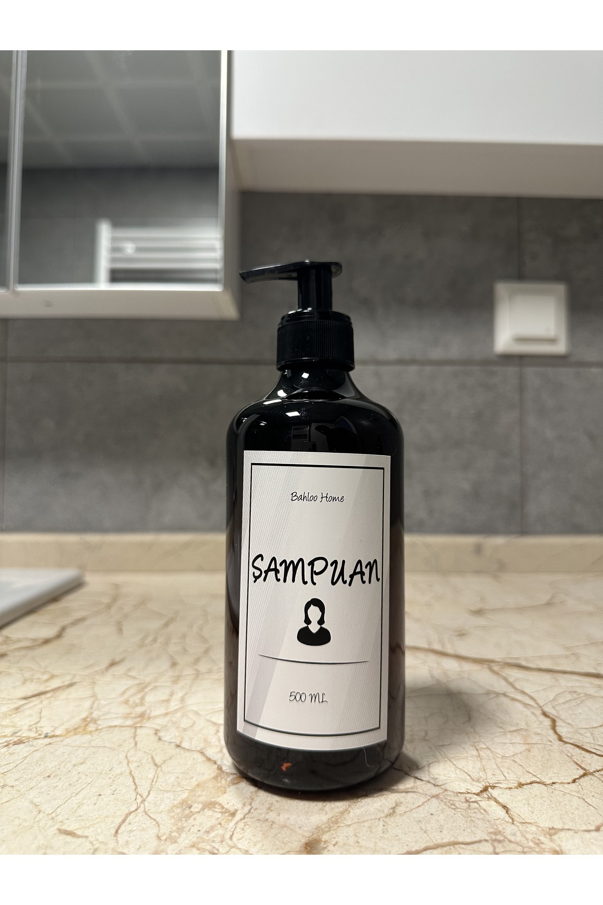 Bahloo Home 4'lü Sert Plastik Amber 500 ml Beyaz Etiketli Erkek Kadın ...