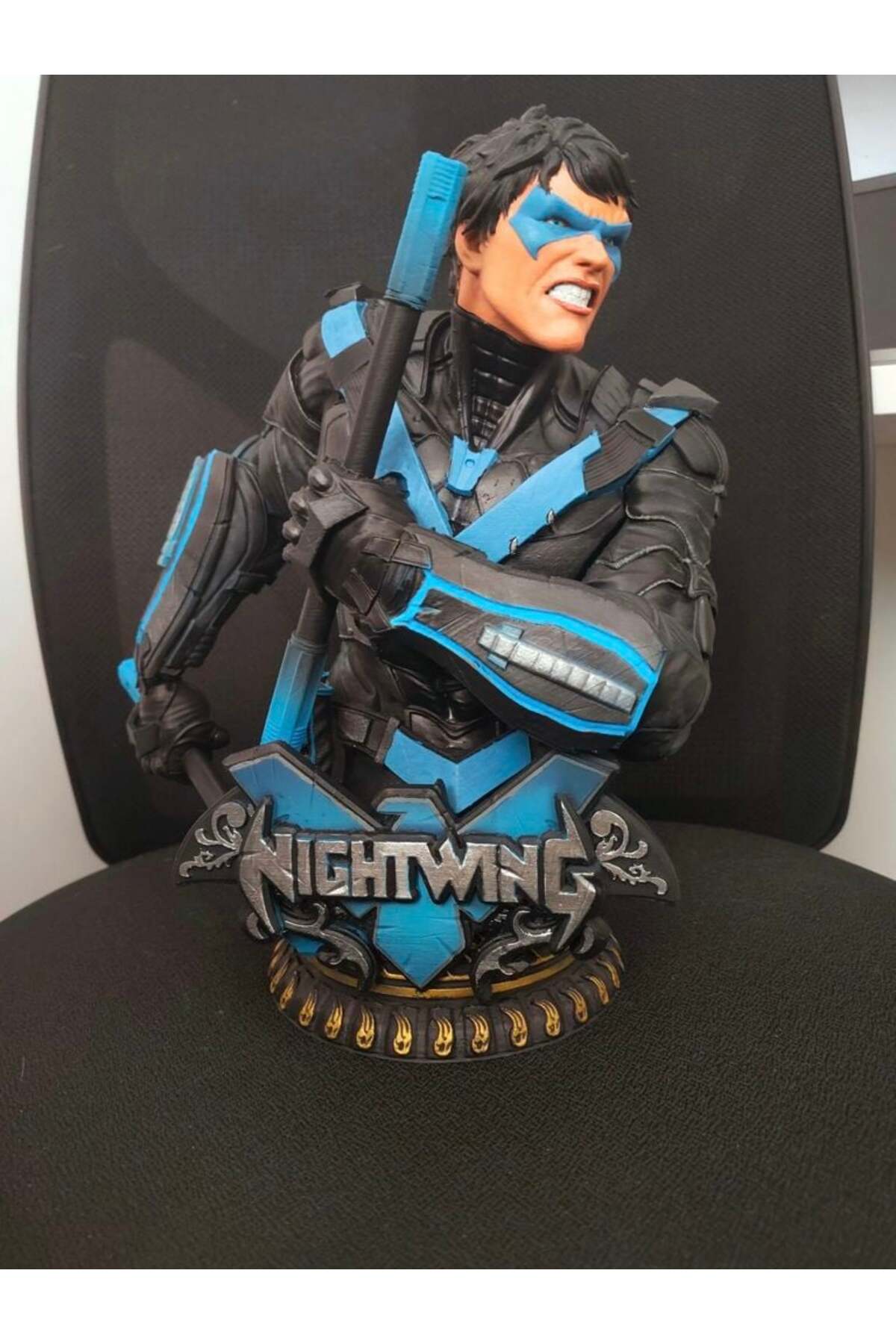TuransoyCraft Nightwing Boyalı Büst Dick Grayson Boyalı Büst 15CM ...