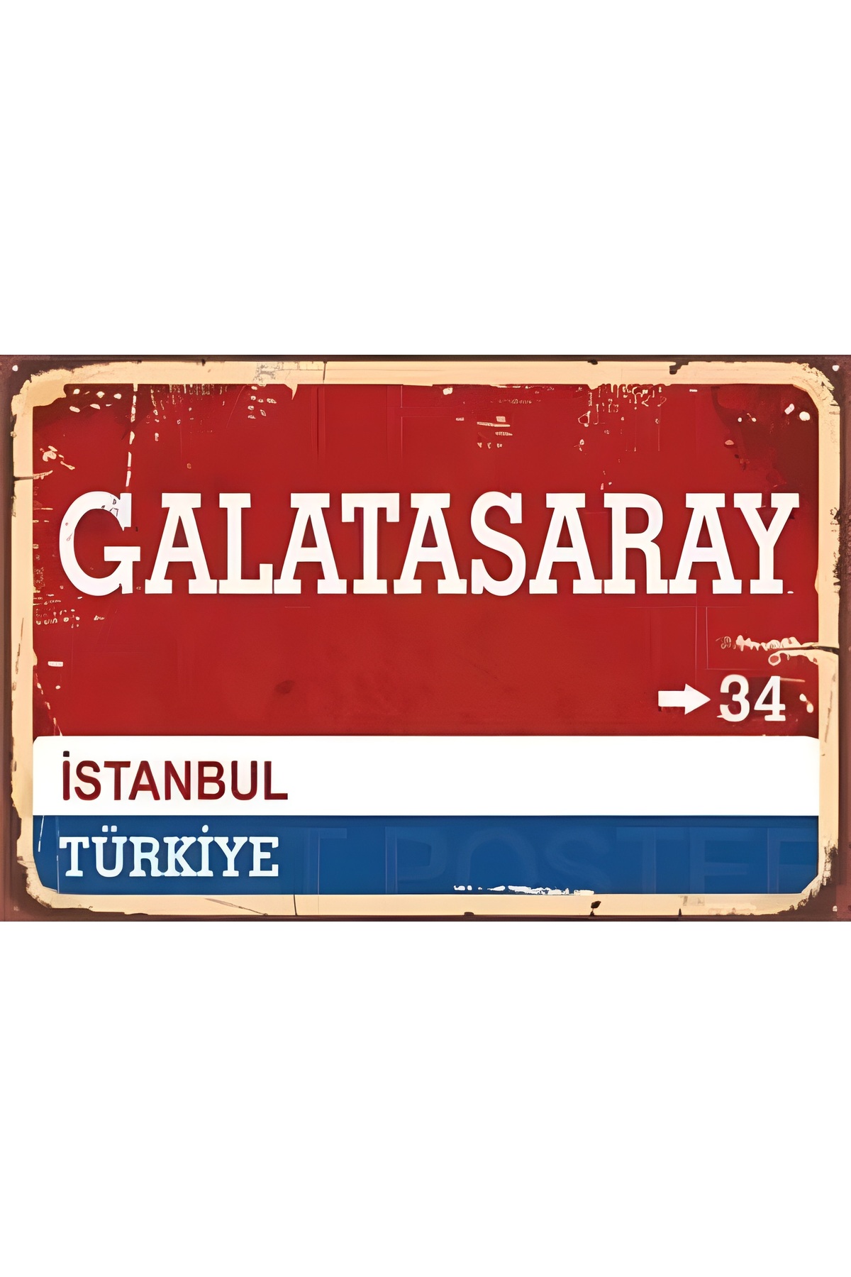 Cemira Galatasaray Tabelası, Retro Vintage Ahşap Pano, Poster ...