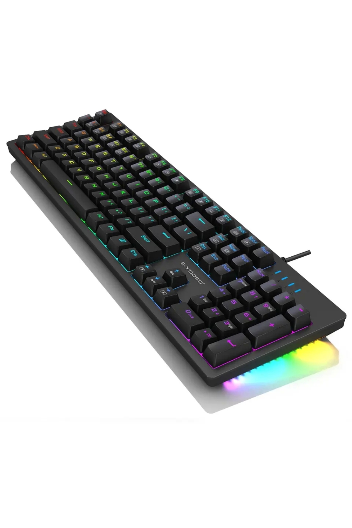 e-yooso K610 Mekanik Klavye Yanlar Rainbow Arka Işık Mavi Outemu Blue Switch Klavye Fiyatı ...