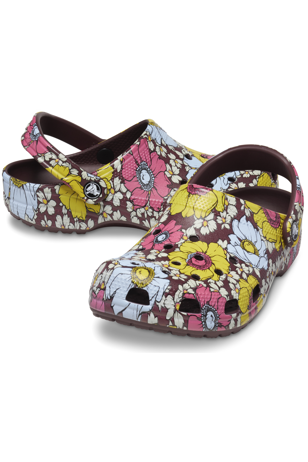 Crocs Classic Retro Floral Clog - Dark Cherry/multi Navy - Fiyatı ...