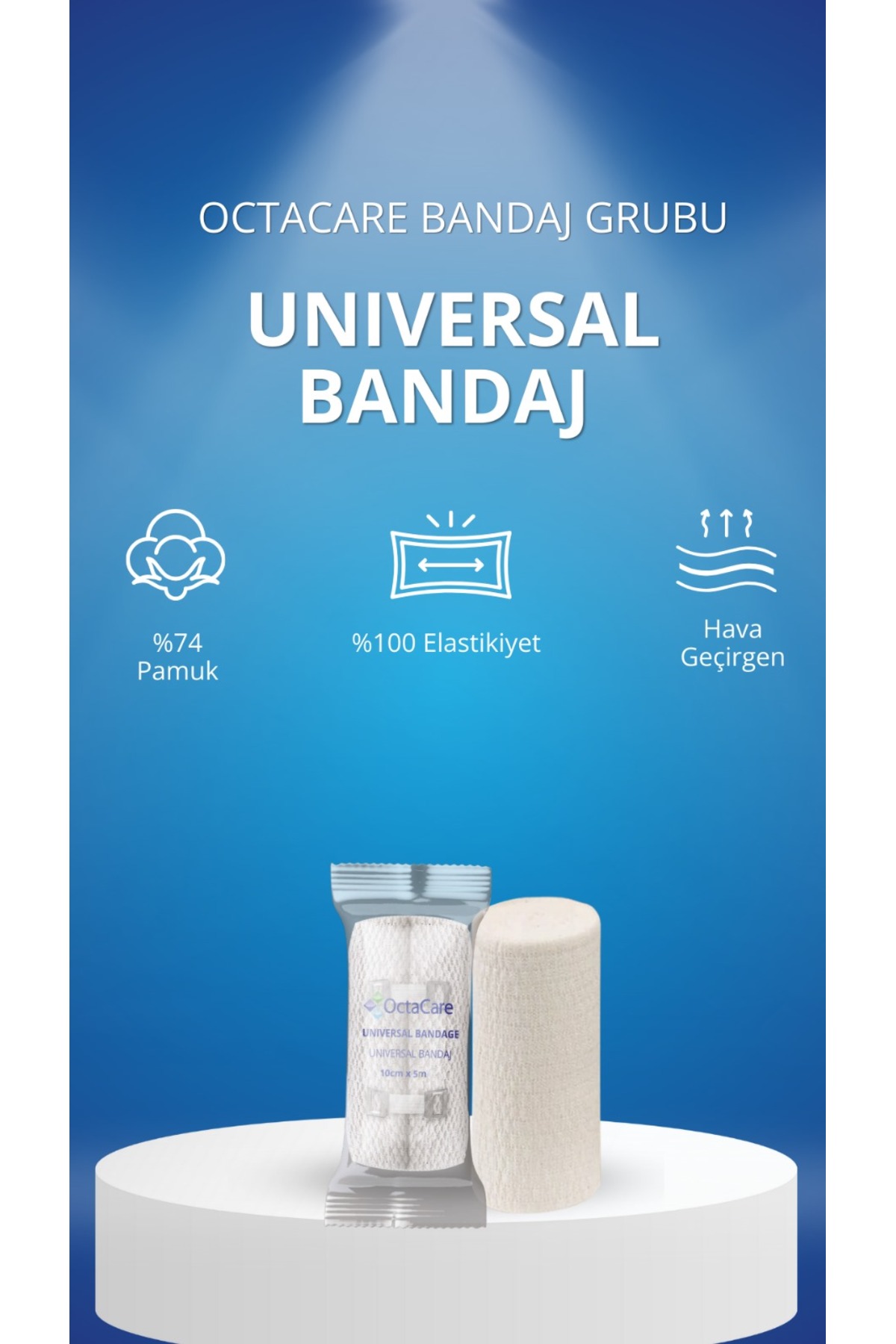 Octacare Krep Elastik BANDAJ % Pamuk İpliği 5cmx4,5m - Fiyatı, Yorumları