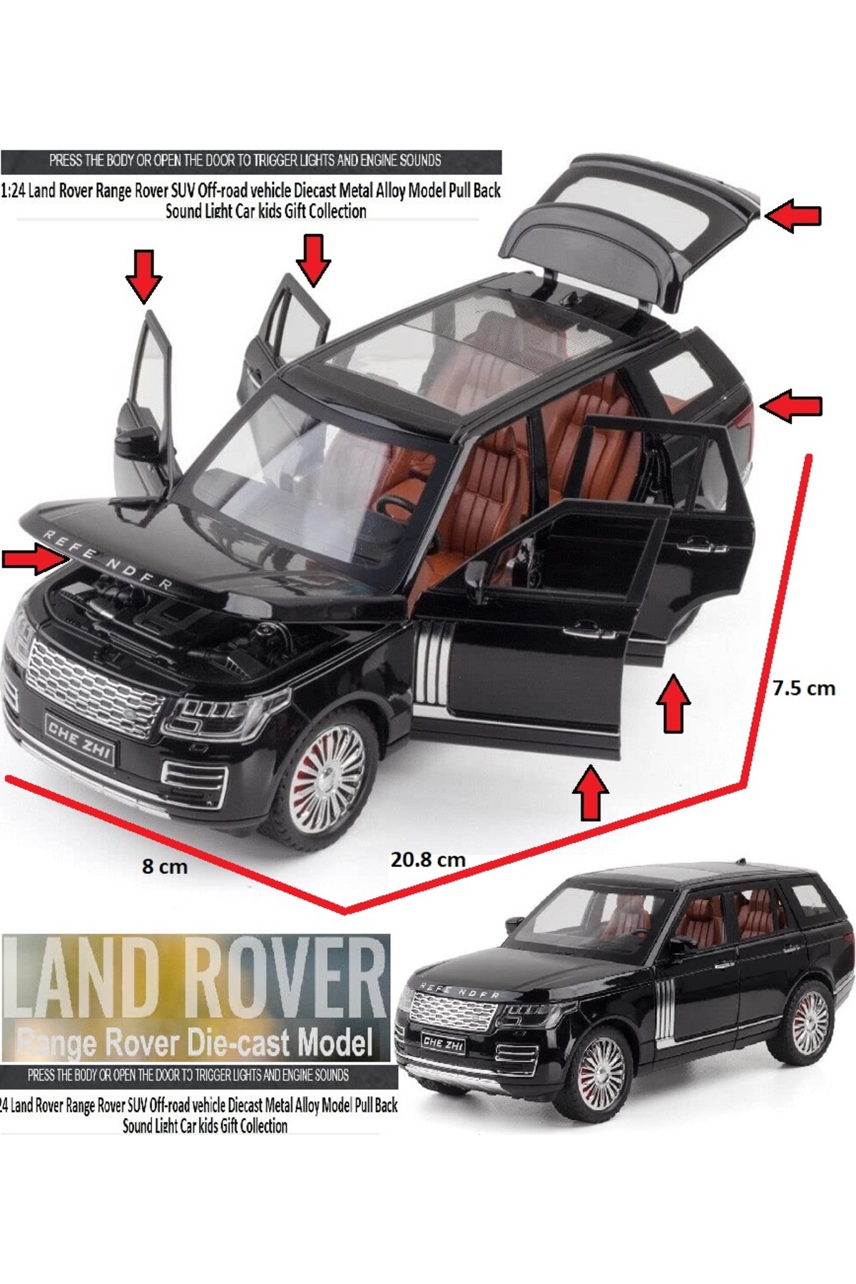 OYUNCAKSAHİLİ Range Rover Land Jip Tarzı Araba Diecast 1.24 Koleksiyon ...