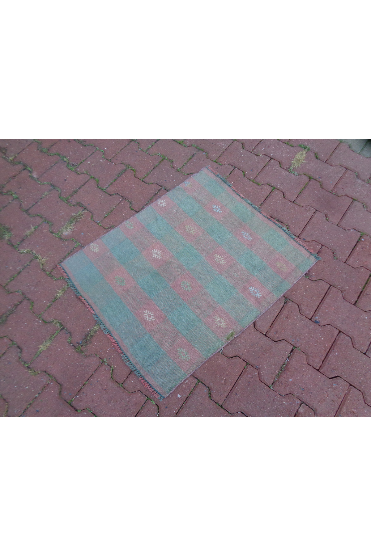 ŞAHMERDANOĞLU El Örmesi Şahane Küçük Yörük Kilimi, Lavabo Önüne, Kapı ...