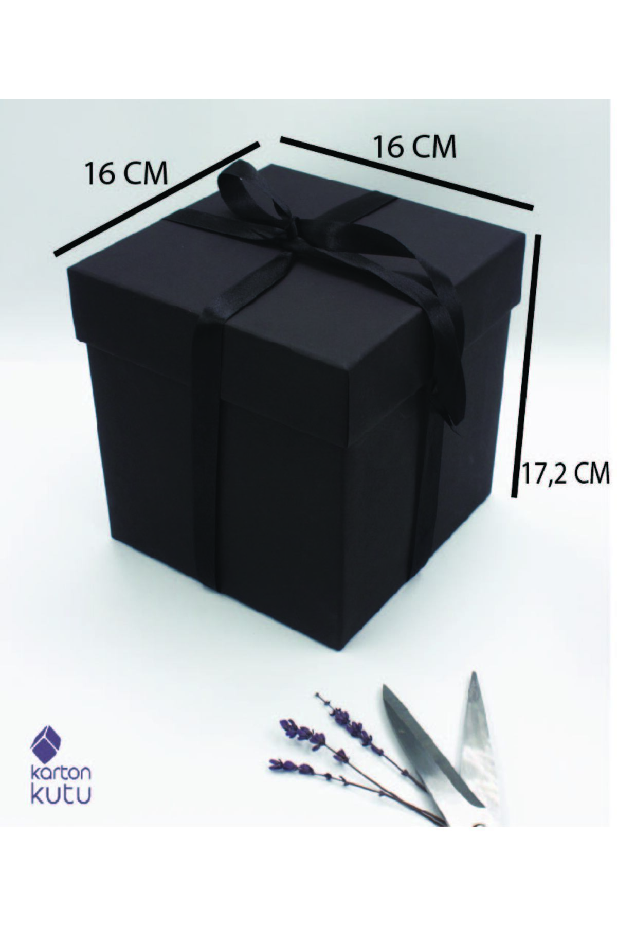 carton box Kartonkutu 16 Cm X 16 Cm X 17,2 Cm Siyah Hediye Kutusu Siyah ...