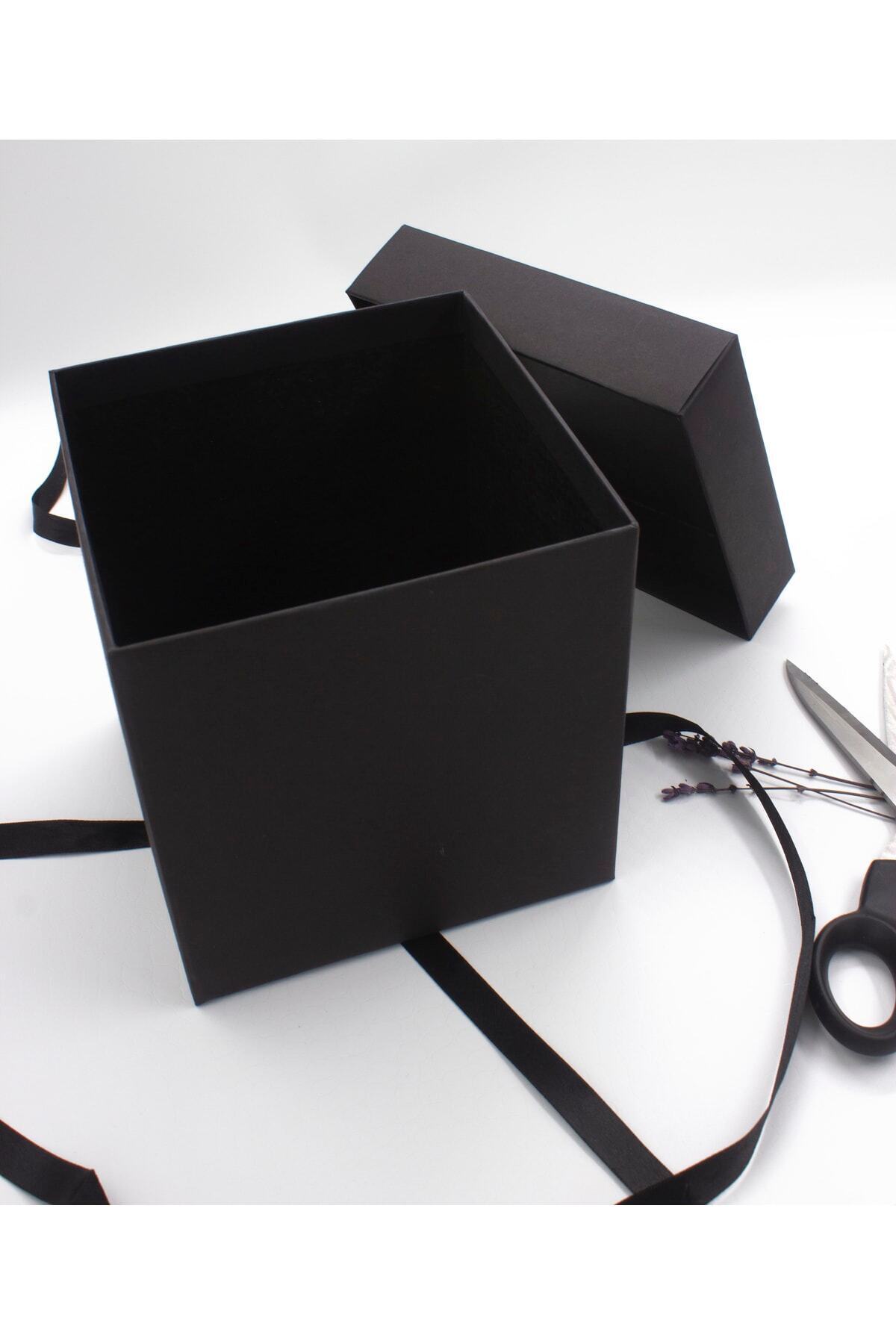 carton box Kartonkutu 16 Cm X 16 Cm X 17,2 Cm Siyah Hediye Kutusu Siyah ...