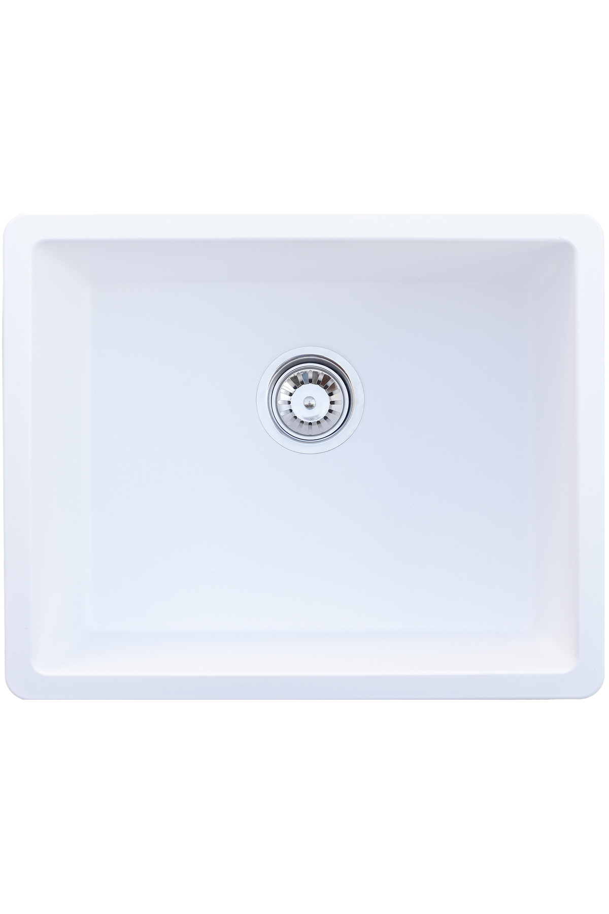 Vinox I I Granit Eviye Beyaz Tek Göz Tezgah Altı Mutfak Evyesi 55x45Cm ...