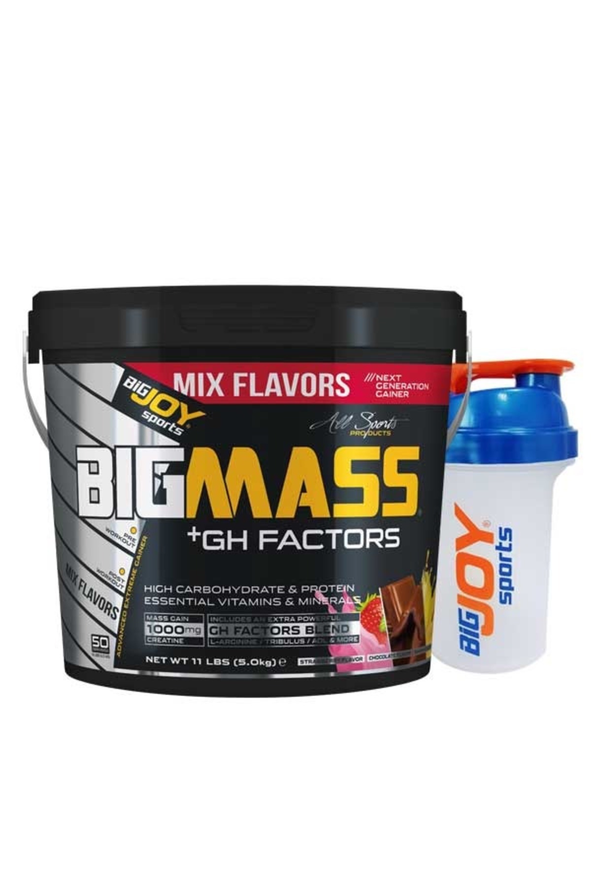 Bigjoy Sports BIGMASS Gainer GH FACTORS Mix Aroma 5000g - Fiyatı, Yorumları