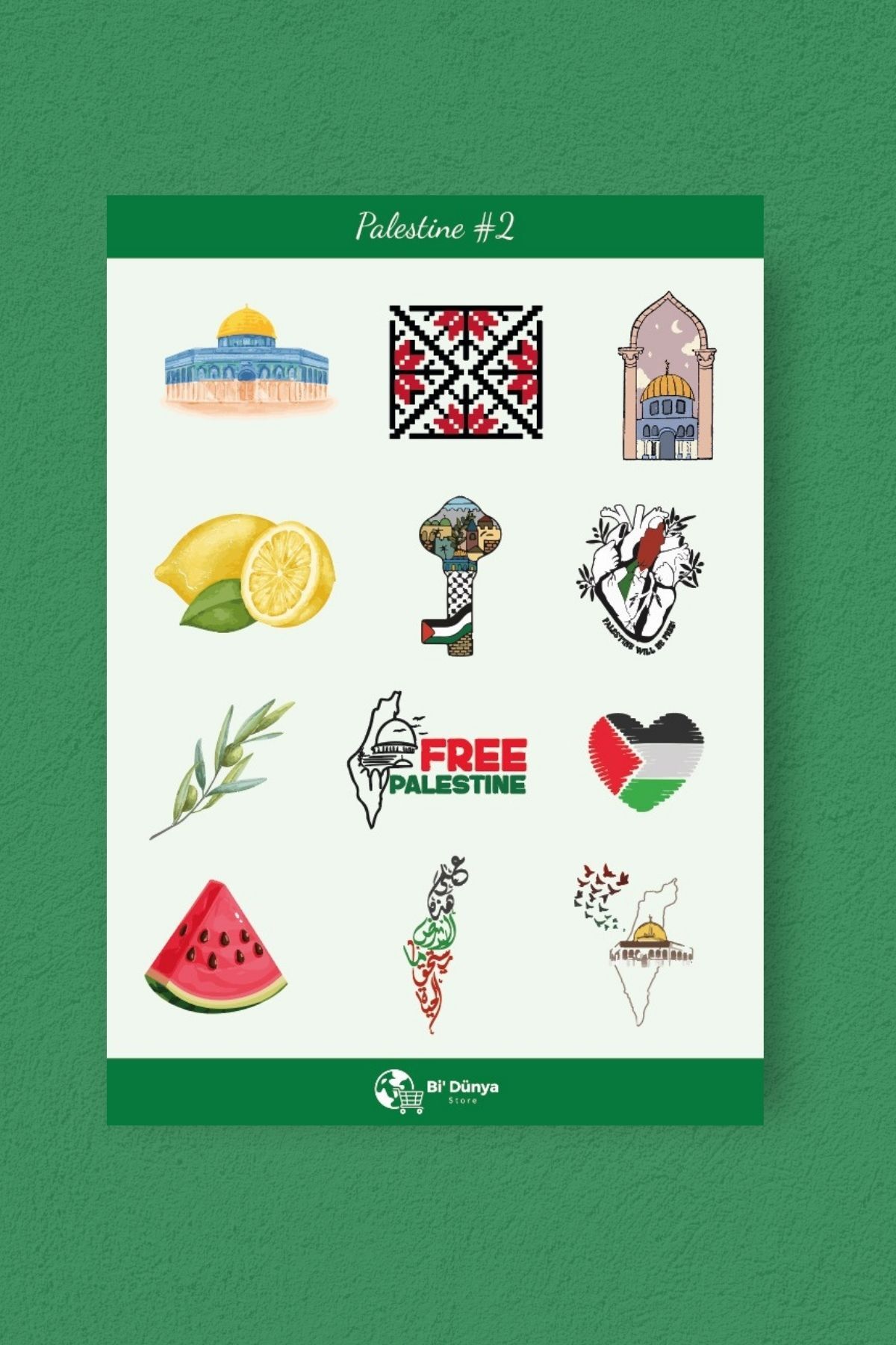 Bi Dünya Haber Filistin Sembolleri Sticker Seti Fiyatı, Yorumları ...