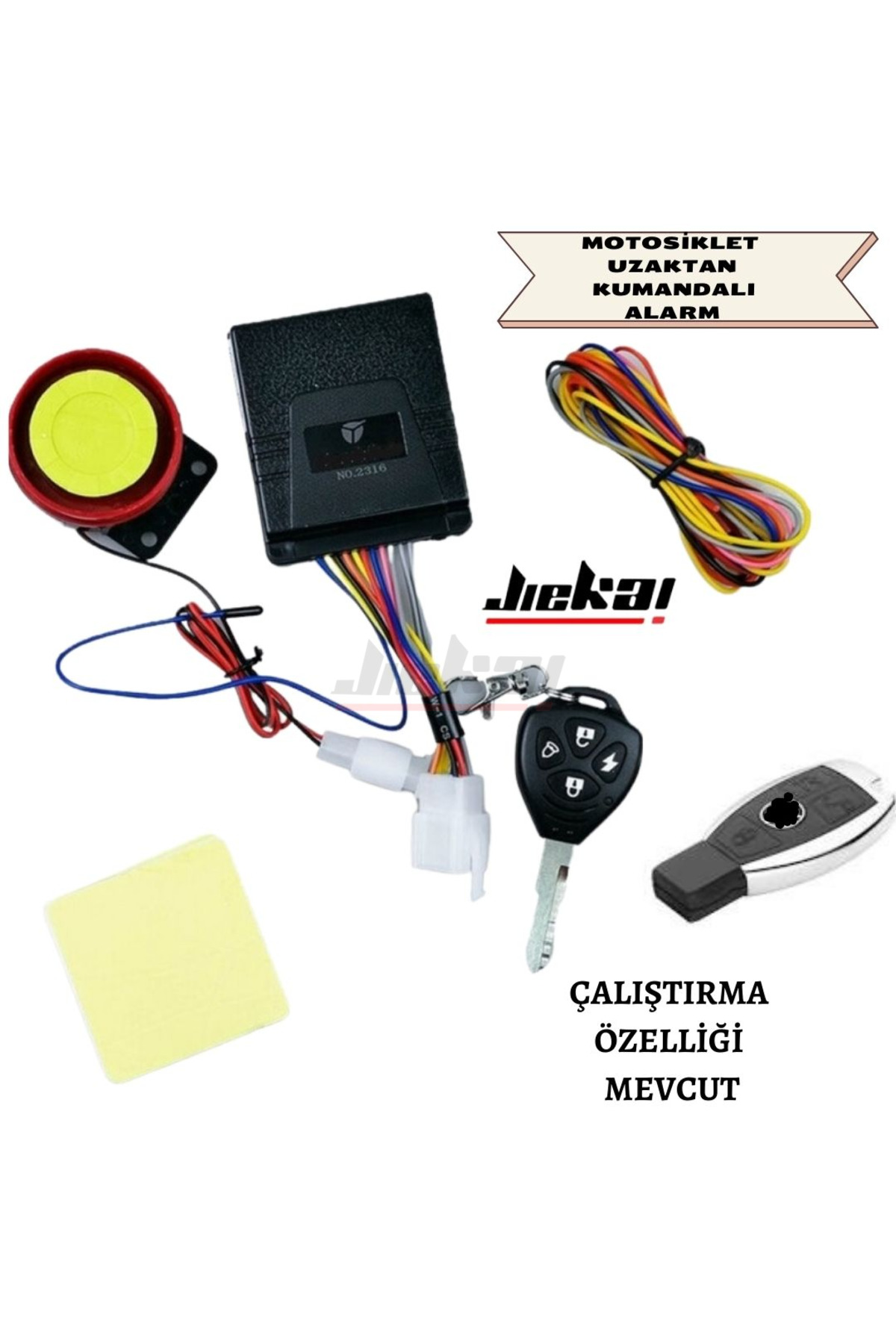 Jiekai KUBA SPACE 50 PRO MOTOSİKLET ALARM UZAKTAN ÇALIŞTIRMA YÜKSEK SES ...