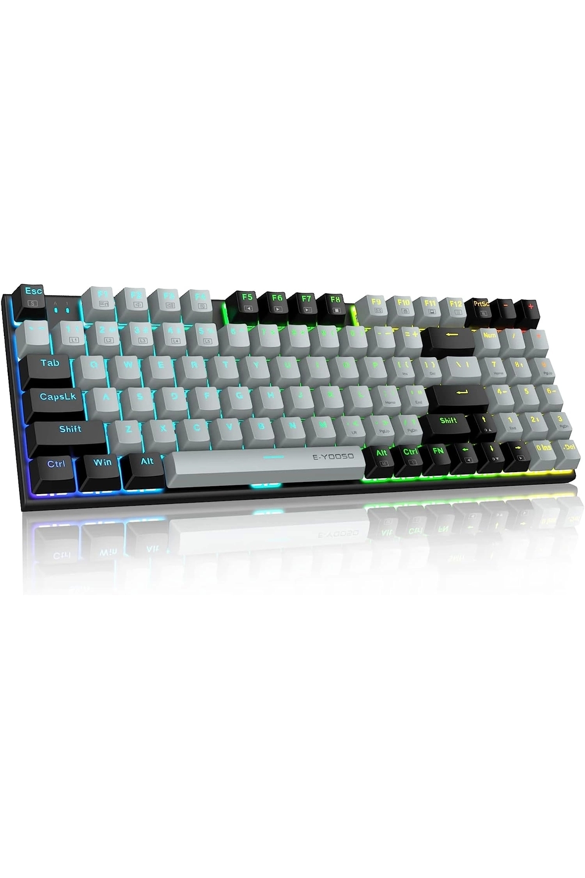 e-yooso Rgb Gamer Mekanik Klavye Z-19 (metal Gövde) Huano Red Switch ...