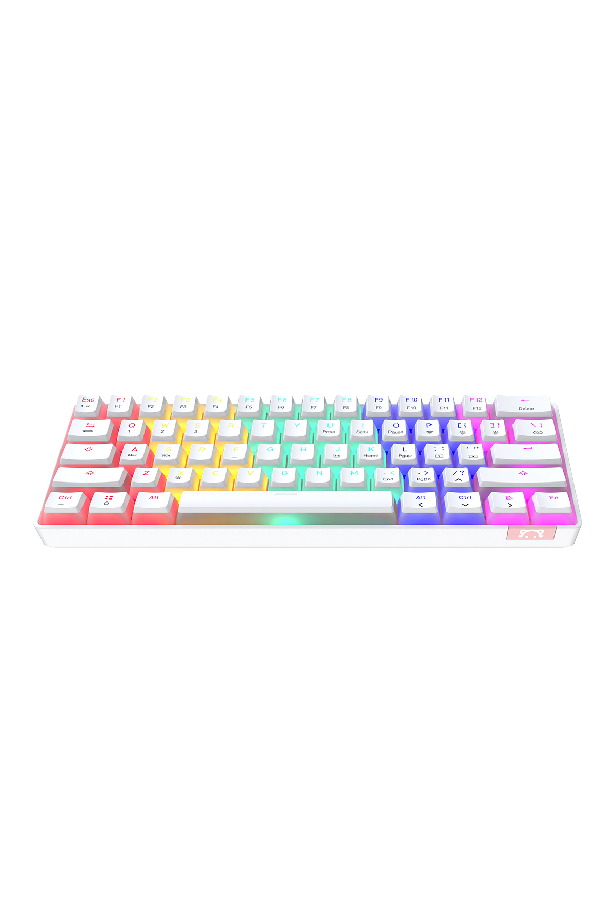 Sarftech Stk61 Beyaz Rgb Ledli Tam Mekanik Kahverengi Switch Gaming ...